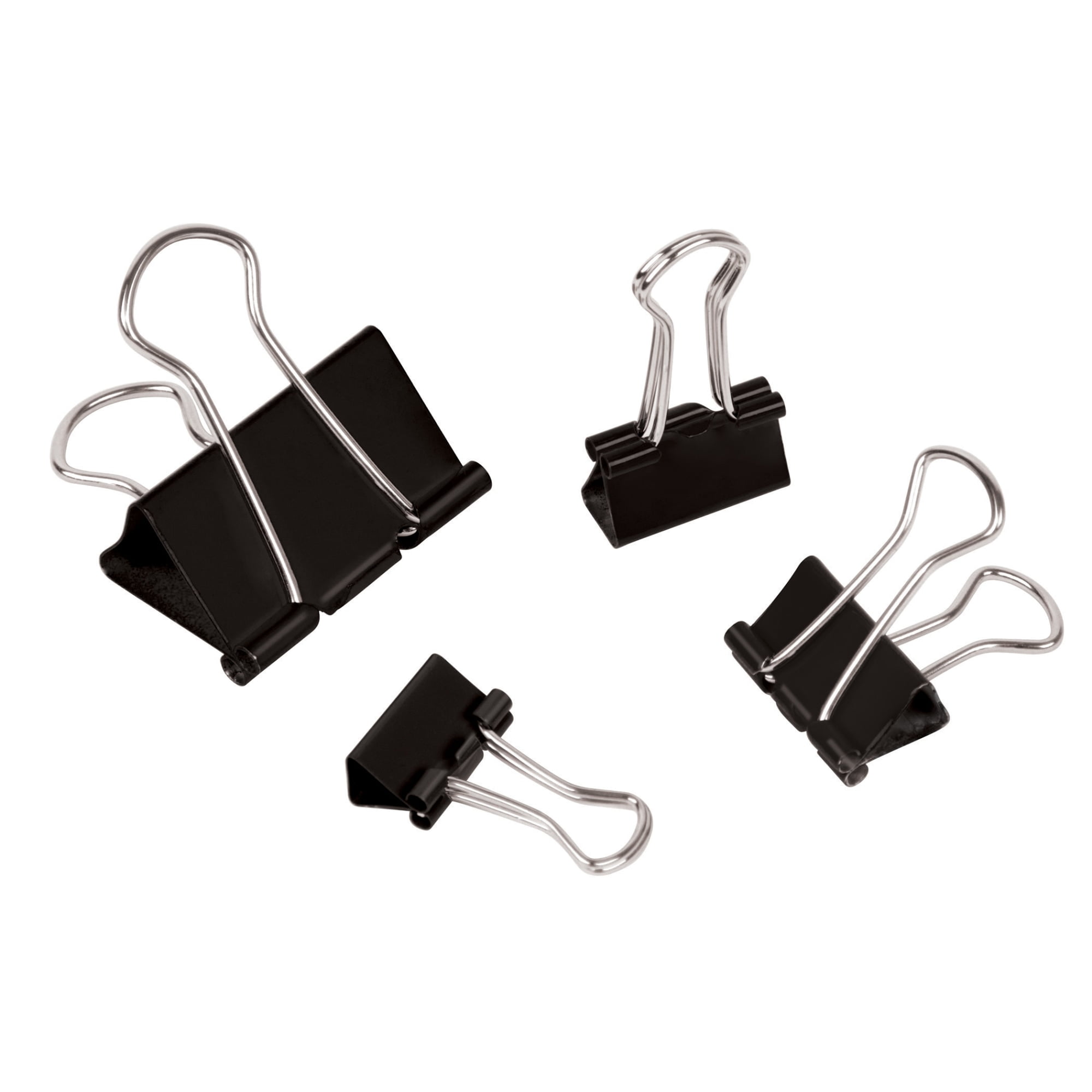 Office Depot® Brand Binder Clip Combo Pack, Assorted Sizes, Black, Pack ...
