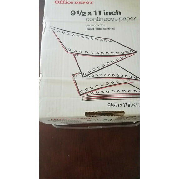 Office Depot Brand Computer Paper, 2-Part, Standard Perforation, Carbonless, 9-1/2" x 11", 15 Lb ...