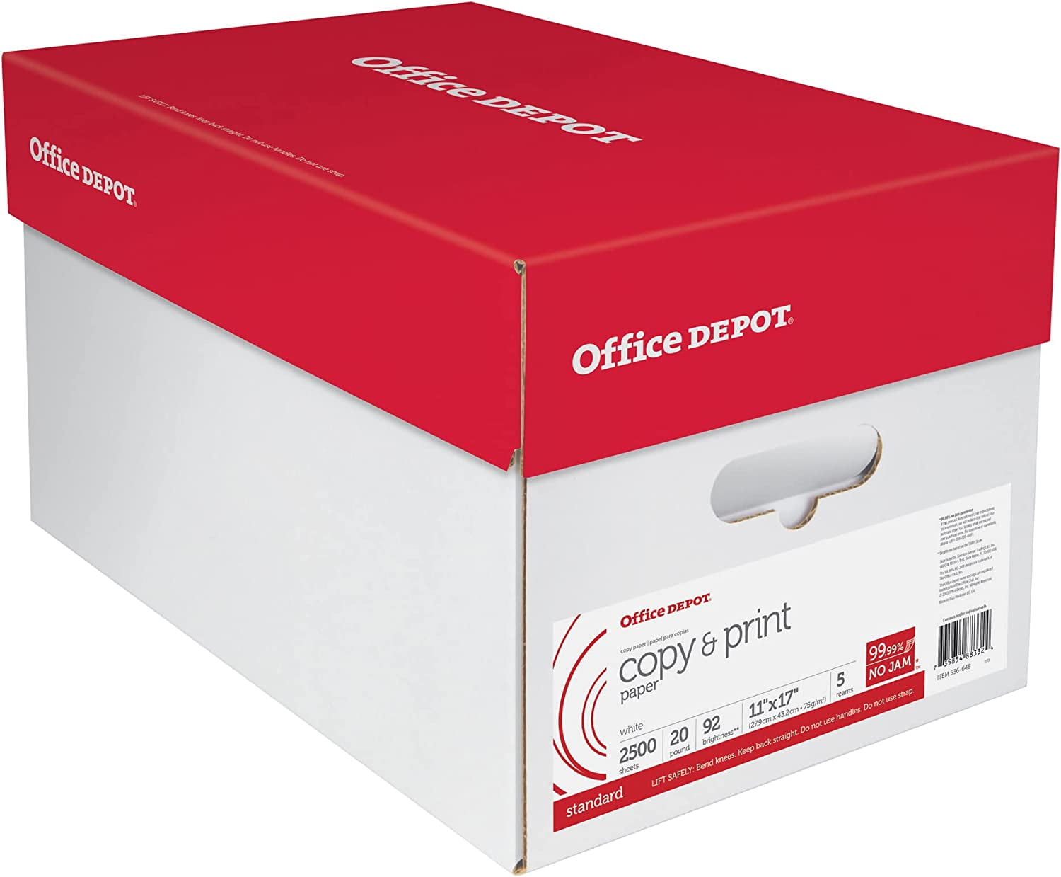 Office Depot® Brand Copy & Print Paper, Ledger Paper, 20 Lb, 500 Sheets ...
