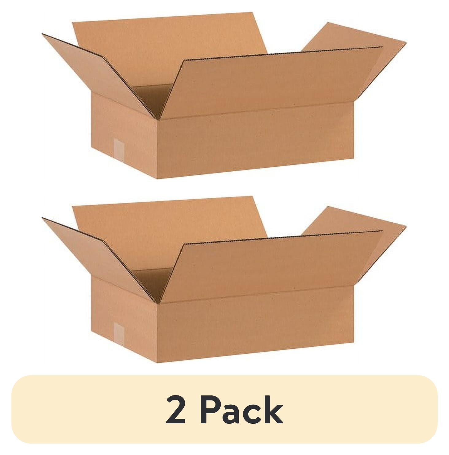 (2 pack) Office Depot® Brand Flat Boxes, 16" x 12" x 4", Kraft, Pack Of ...