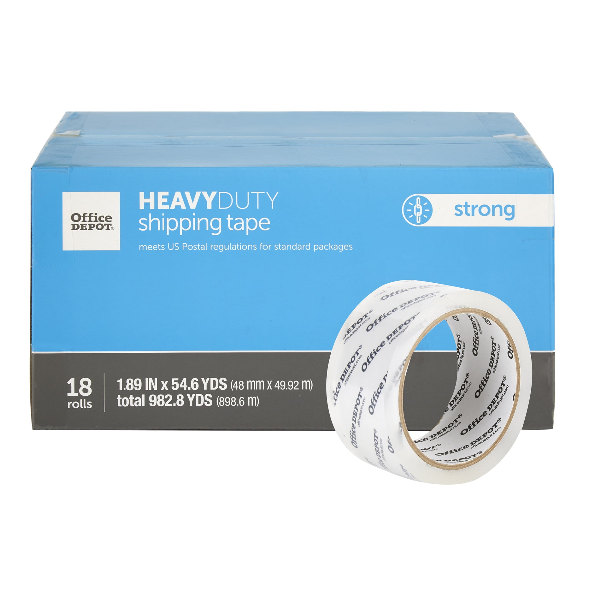 Office Depot® Brand Heavy Duty Shipping Packing Tape, 1.89" x 54.6 Yd ...