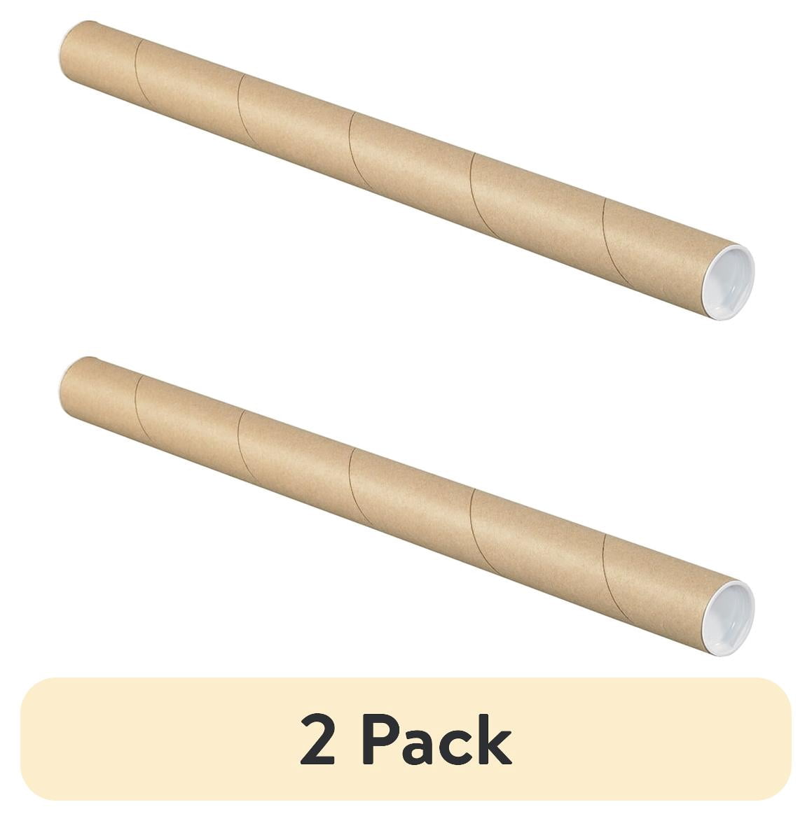 (2 pack) Office Depot® Brand Kraft Mailing Tubes With Plastic Endcaps ...