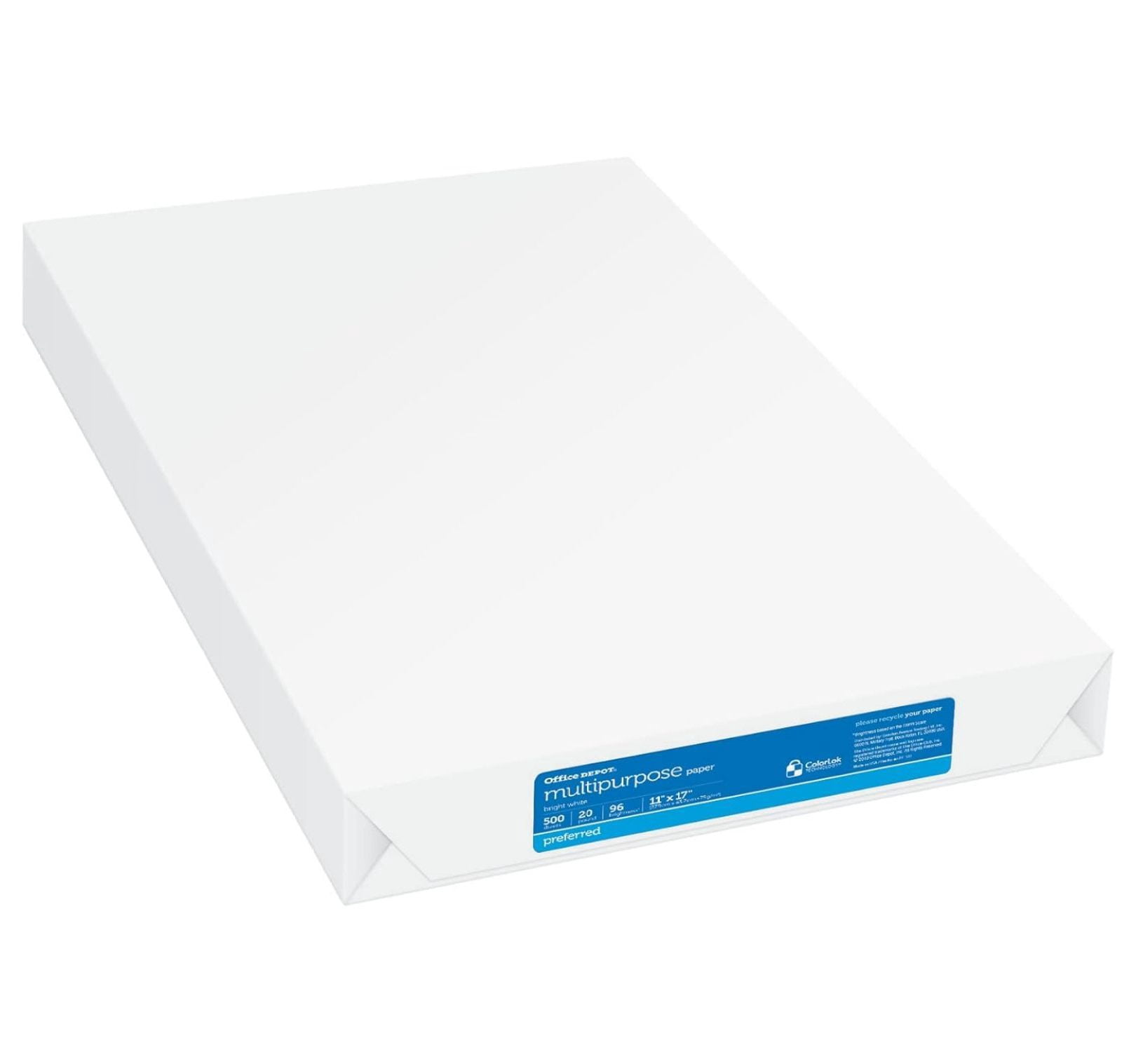 Office Depot Brand Multipurpose Paper, 11"""" x 17"""", 20 Lb, Ream Of ...