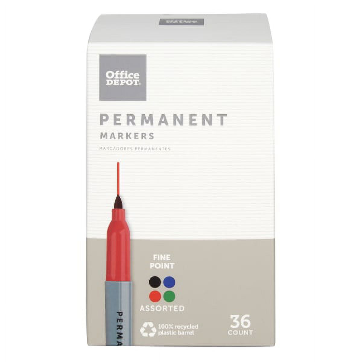 Office Depot® Brand Permanent Markers, Fine Point, 100% Recycled ...
