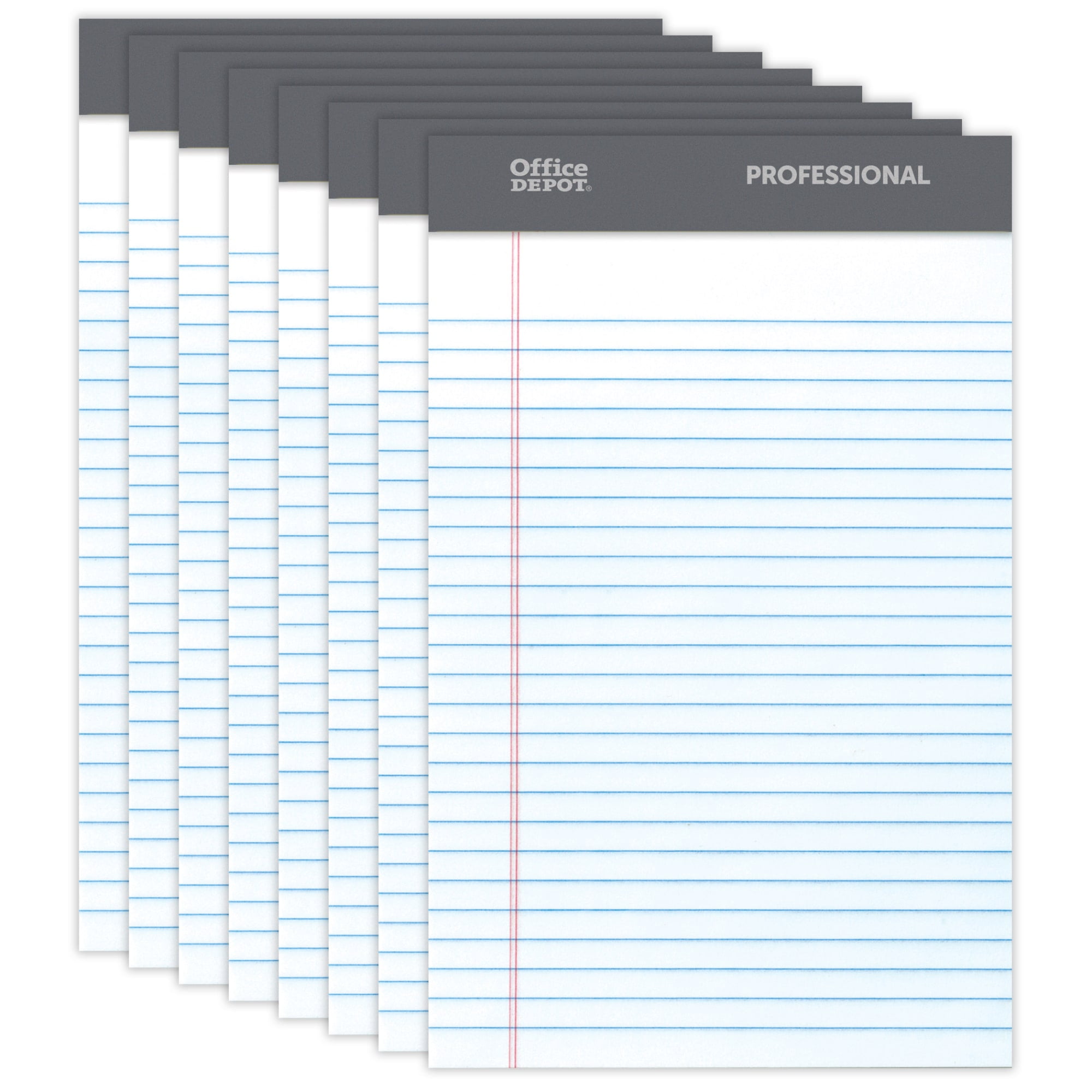 Office Depot® Brand Professional Perforated Pads, 5" x 8", Narrow Ruled ...