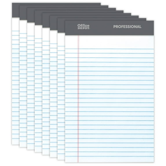 Office Depot® Brand Professional Perforated Pads, 5" x 8", Narrow Ruled ...