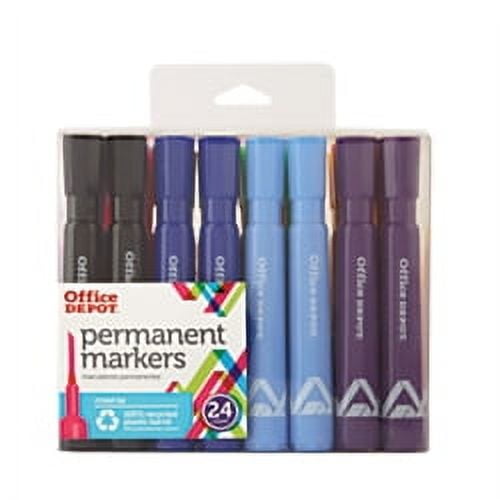 Office Depot® Brand Tank-Style Permanent Markers, Chisel Point ...