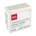 Office Depot® Brand Translucent Sticky Notes, With Storage Tray, 3" x 3 ...