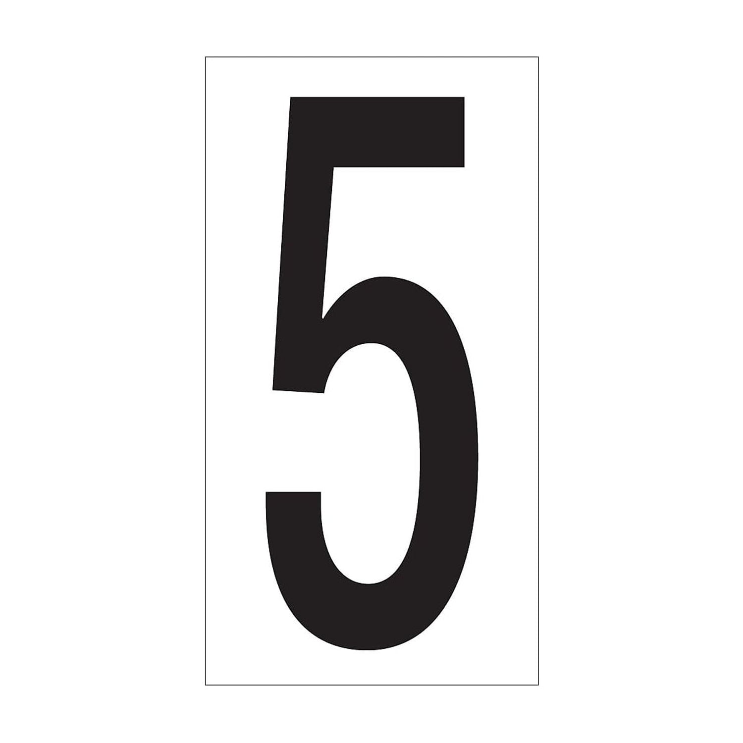 Office Depot® Brand Vinyl Warehouse Labels, DL9305, Number 5, 3 1/2 ...