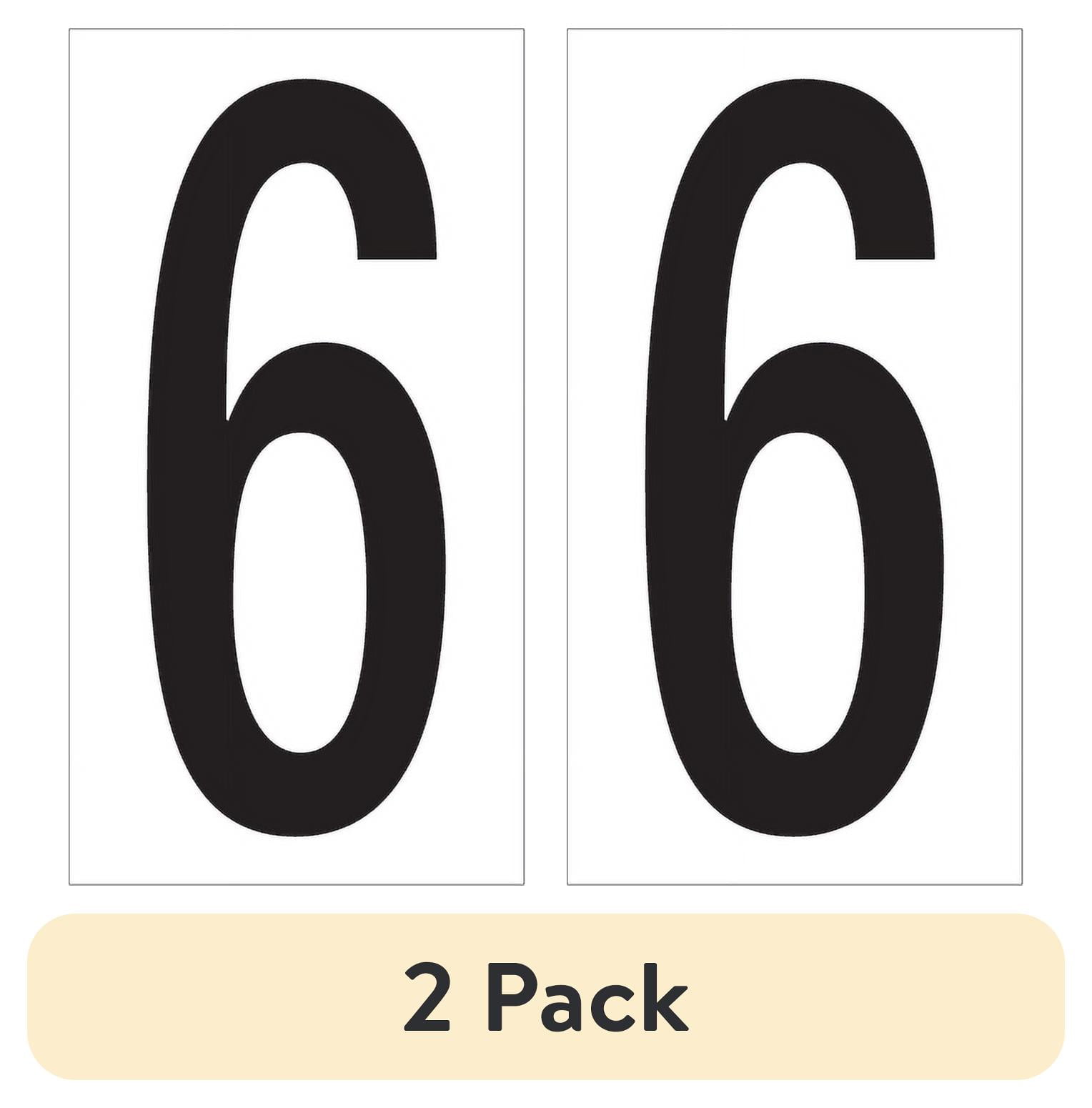 (2 pack) Box Partners Vinyl Warehouse Number Labels "6" 3 1/2" Black ...