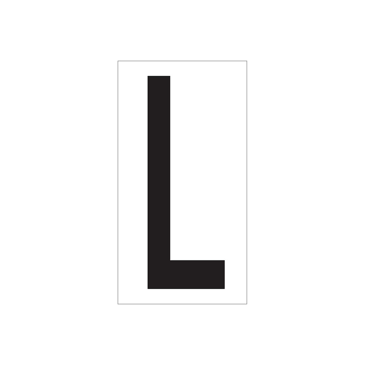 Office Depot® Brand Vinyl Warehouse Labels, DL9310L, Letter L, 3 1/2 ...