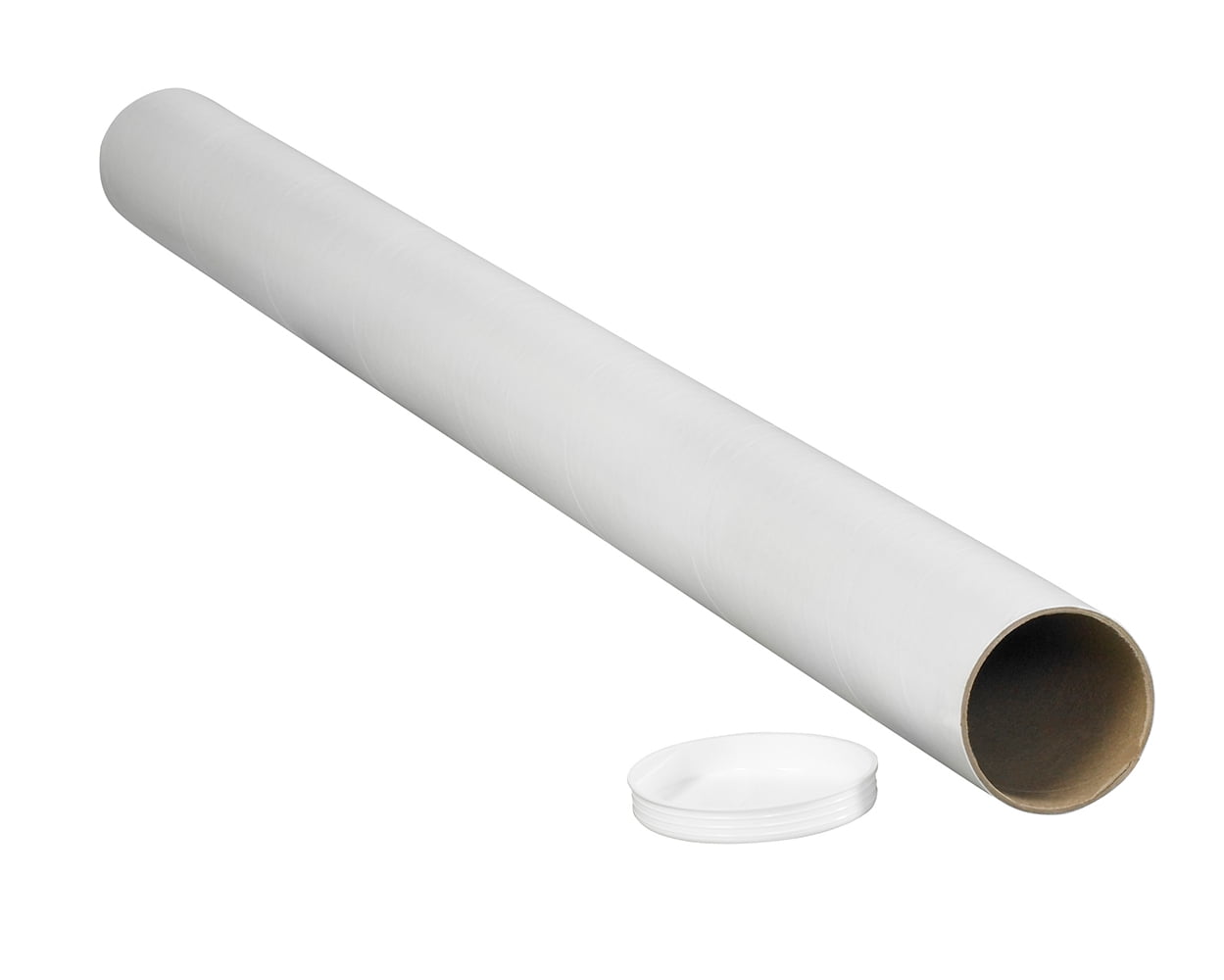 Office Depot® Brand White Mailing Tubes With Plastic Endcaps, 3" x 15 ...