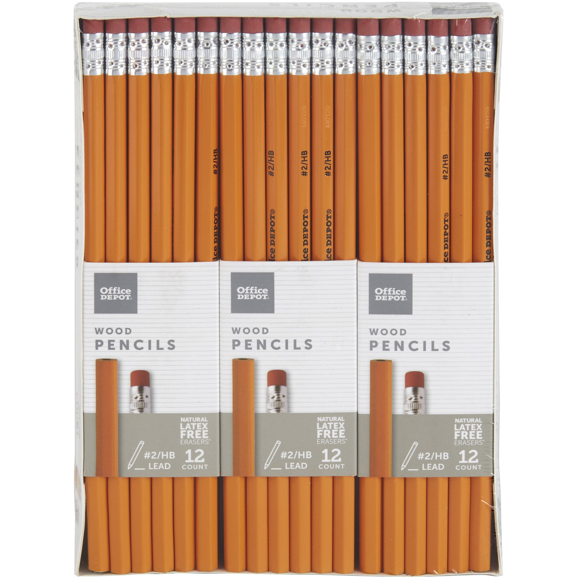 Office Depot® Brand #2 HB Medium Lead Wood Pencils, Yellow, 72 Pcs ...