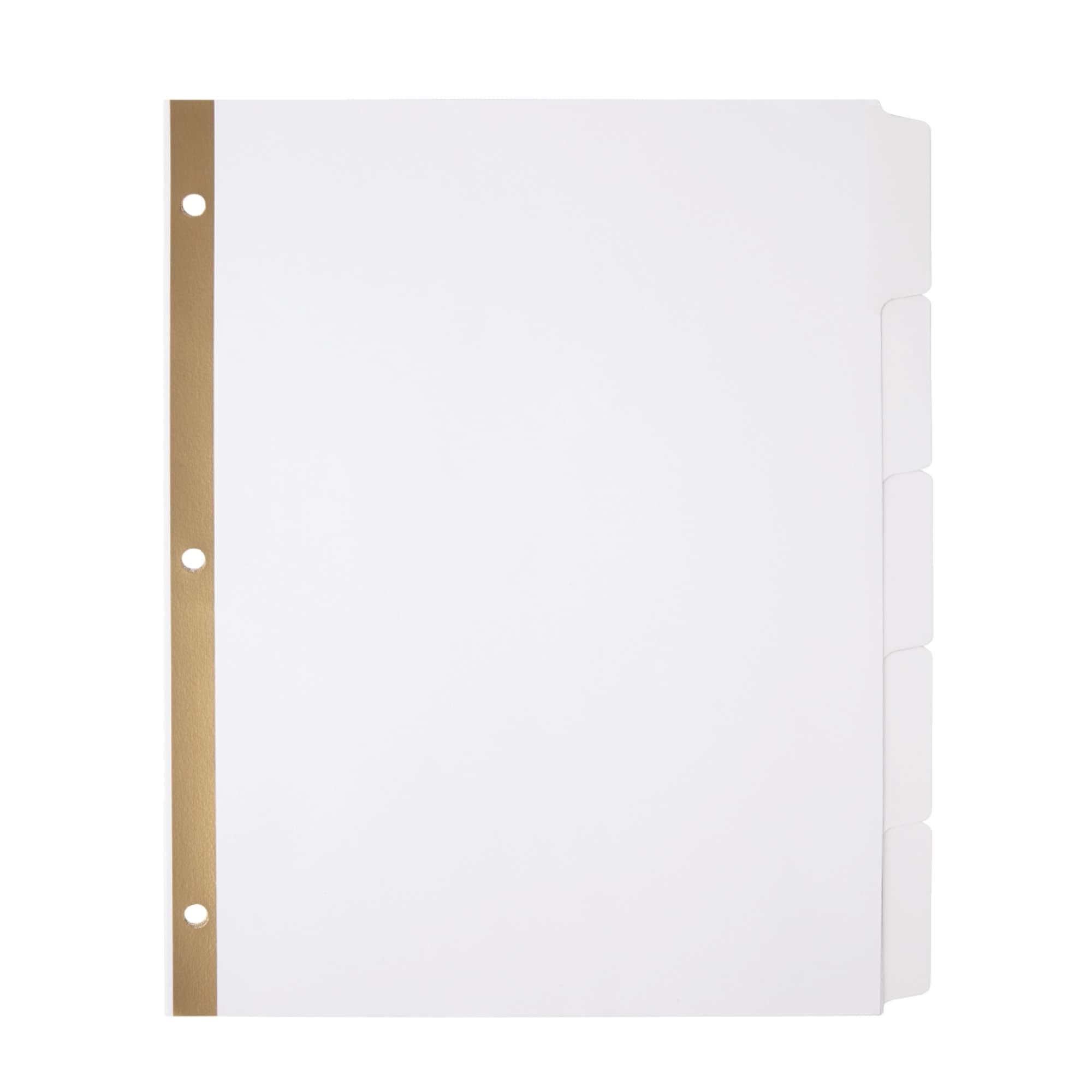 Office Depot Erasable Big Tab Dividers, 5-Tab, White, Pack of 2 Sets ...