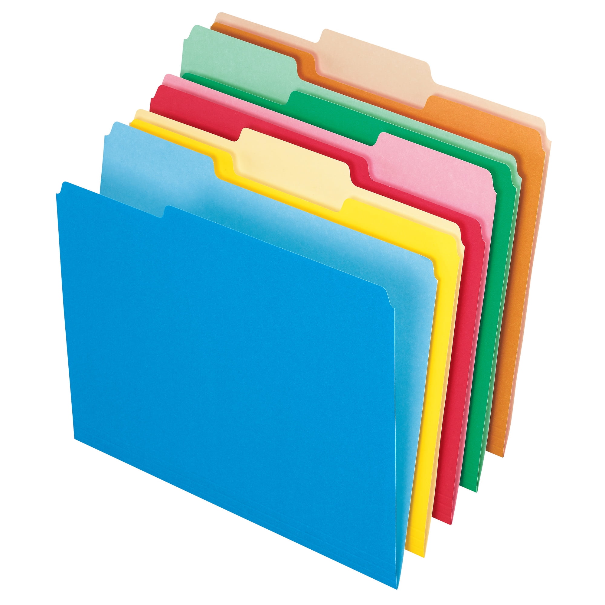 Office Depot Colored File Folders, Letter Size, 1/3 Cut, Assorted, Box ...