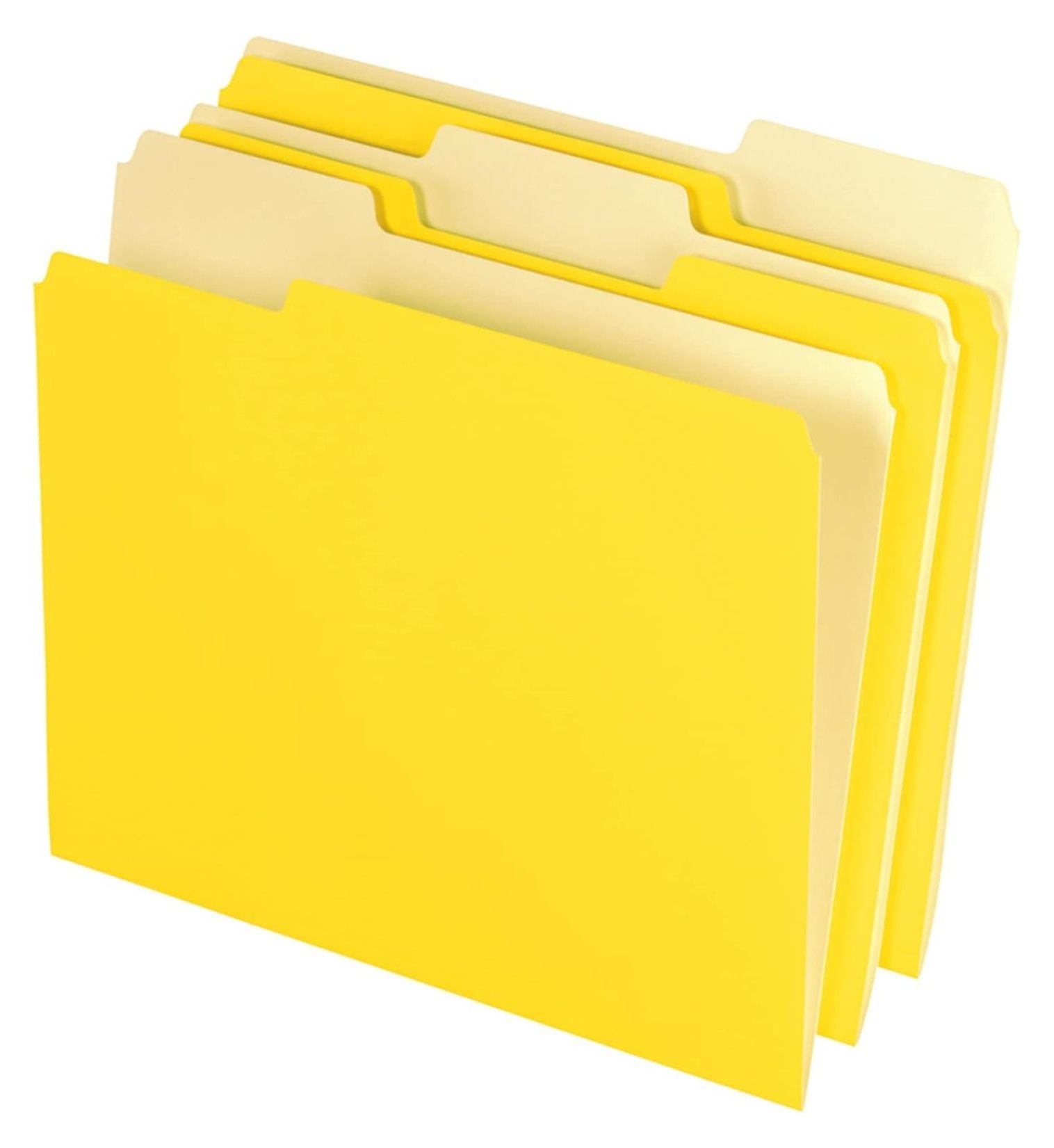 Office Depot File Folders Letter Size, 1/3 Cut, Yellow - 100 Pack - For ...