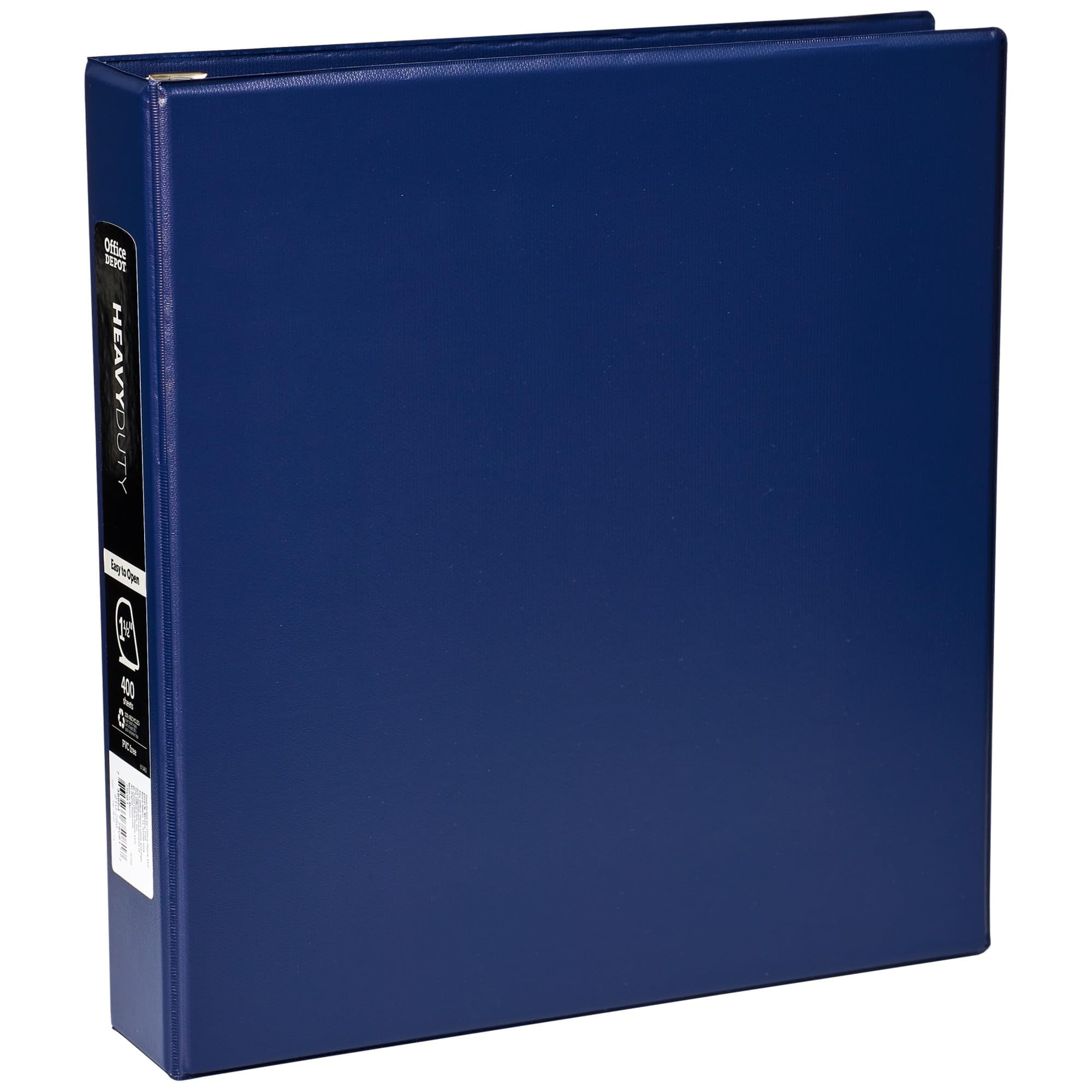 Office Depot® Heavy-Duty 3-Ring Binder, 1 1/2" D-Rings, 49% Recycled ...