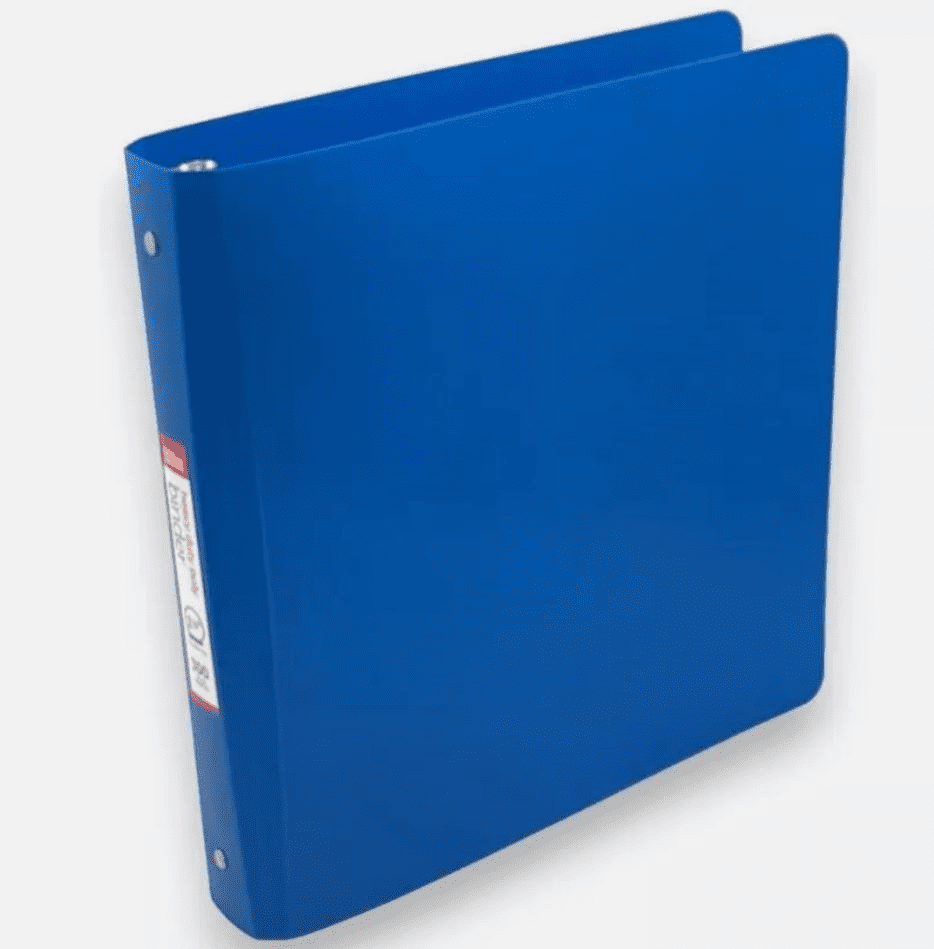 Office Depot Heavy-Duty 3-Ring Poly Binder 1 1/2" Round Rings Blue ...
