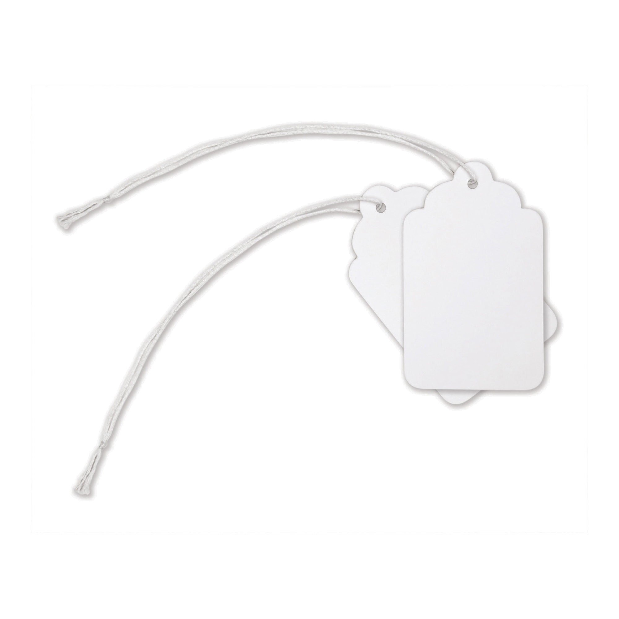 Office Depot Merchandise Tags, Size 8, 1.69in. x 2.75in., White, Pack ...