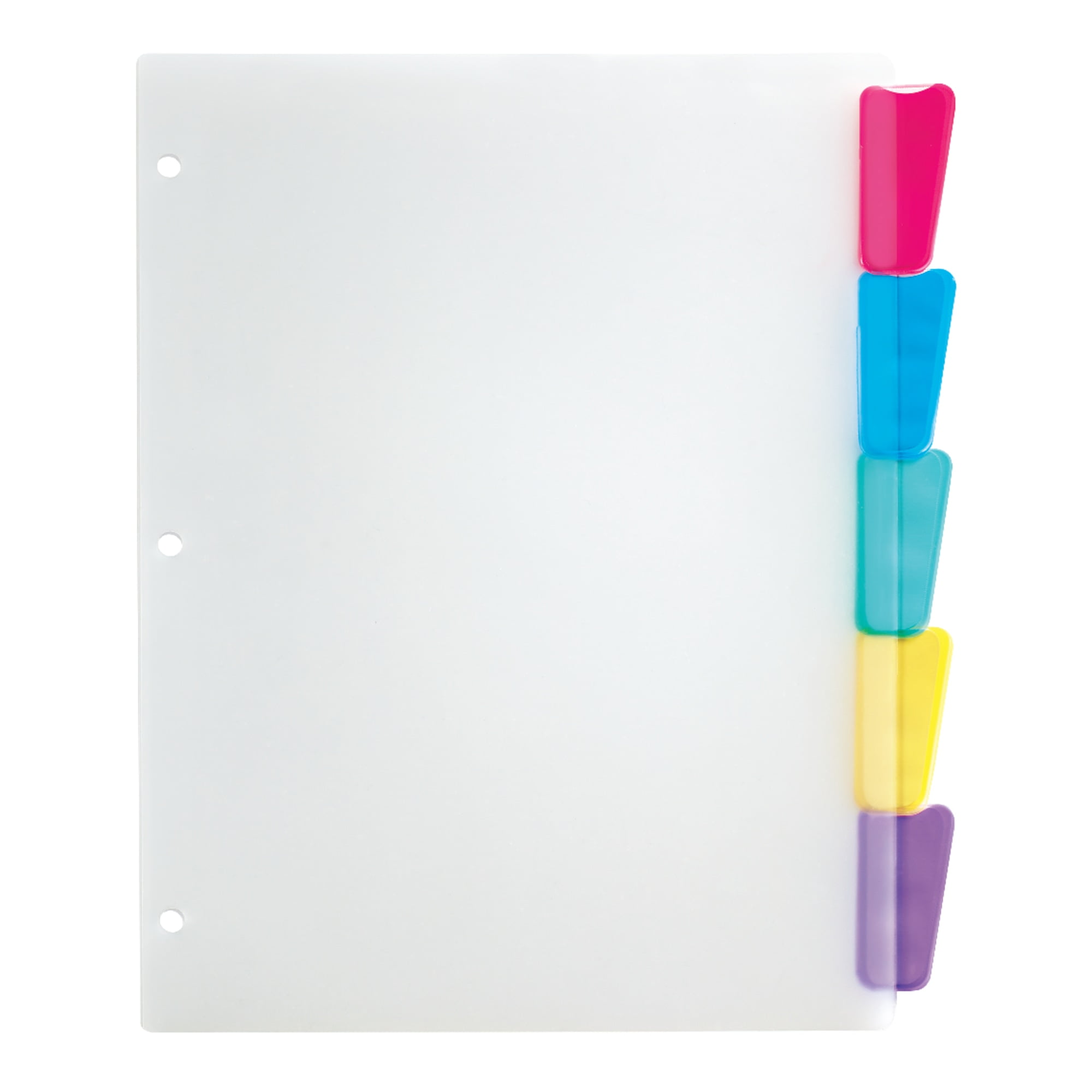 Office Depot Plastic Dividers With Insertable Rounded Tabs, Assorted ...
