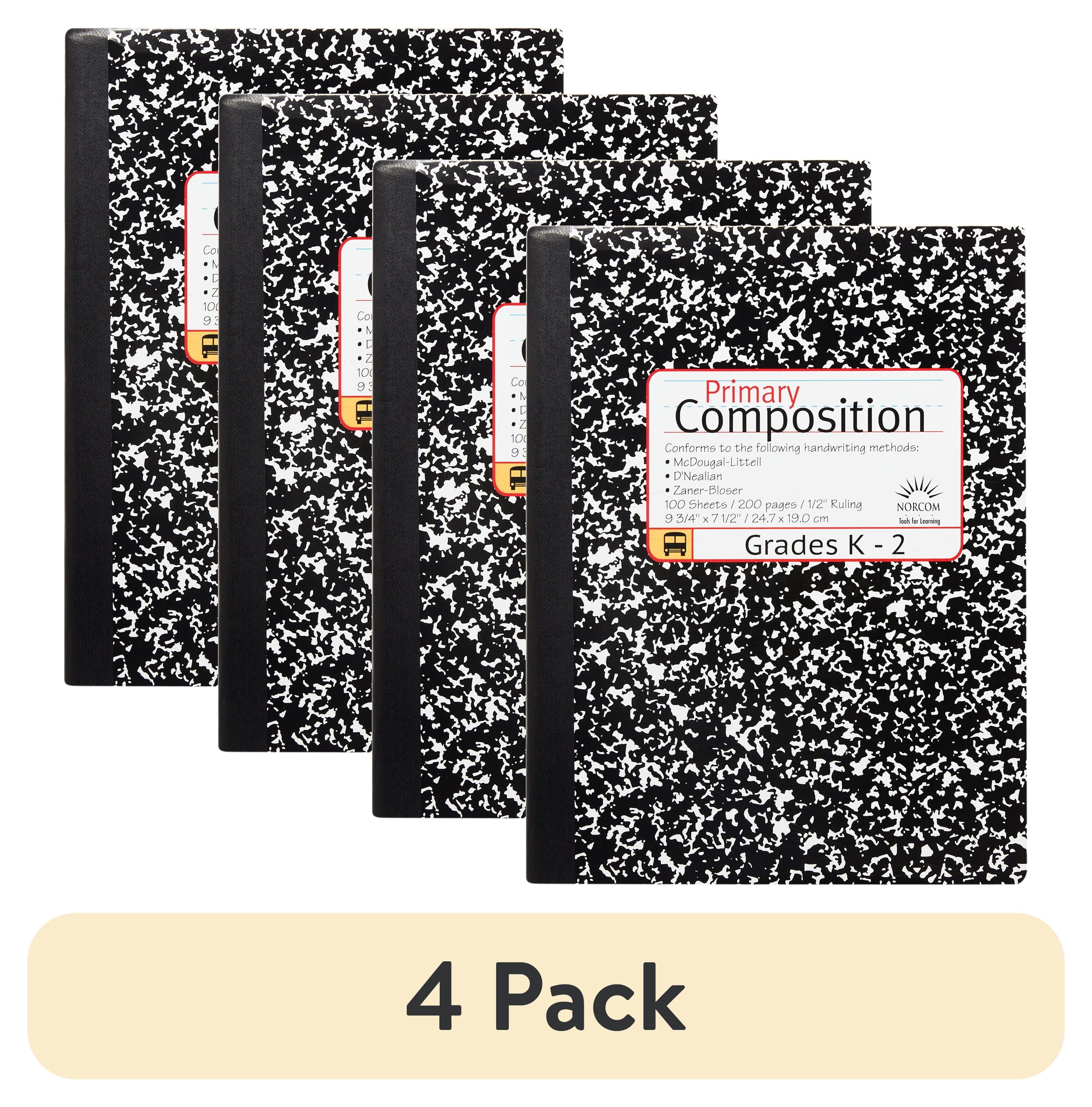 (4 pack) Office Depot Primary Marble Composition Book, 7 1/2in x 9 3 ...