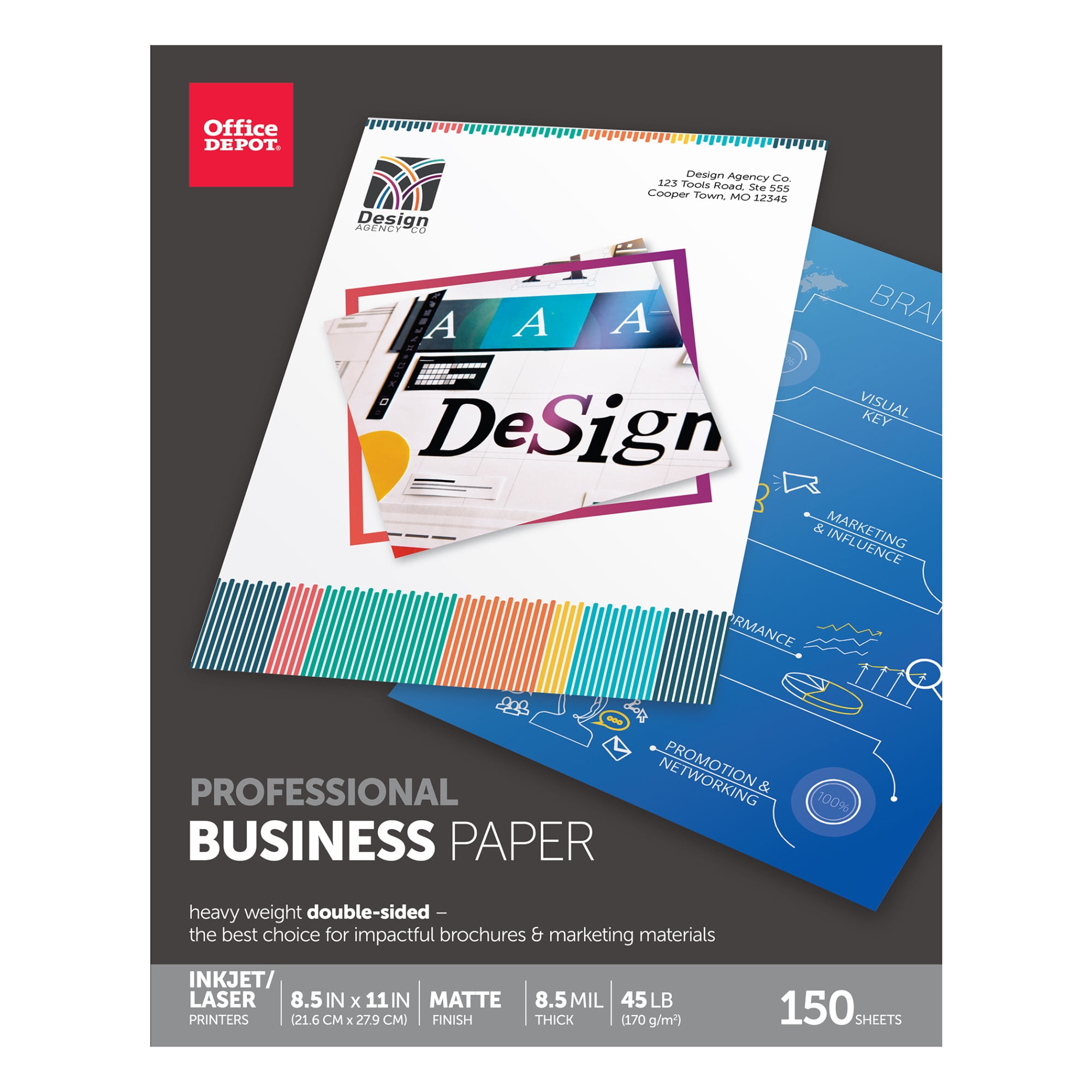 Office Depot Professional Brochure And Flyer Paper, Matte, 8 1/2in. x ...