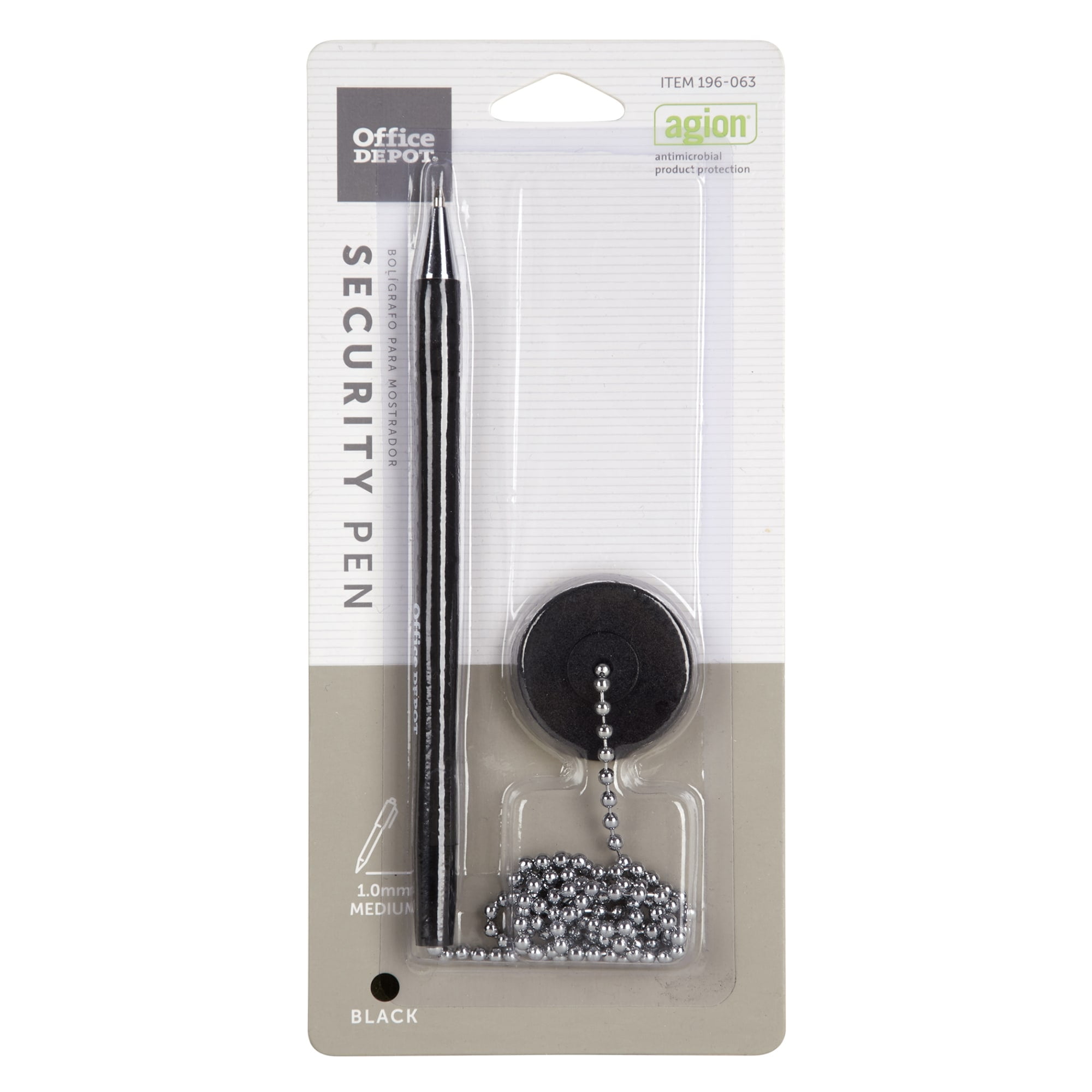 Office Depot Security Counter Pen, Medium Point, 1.0 mm, Black Ink ...