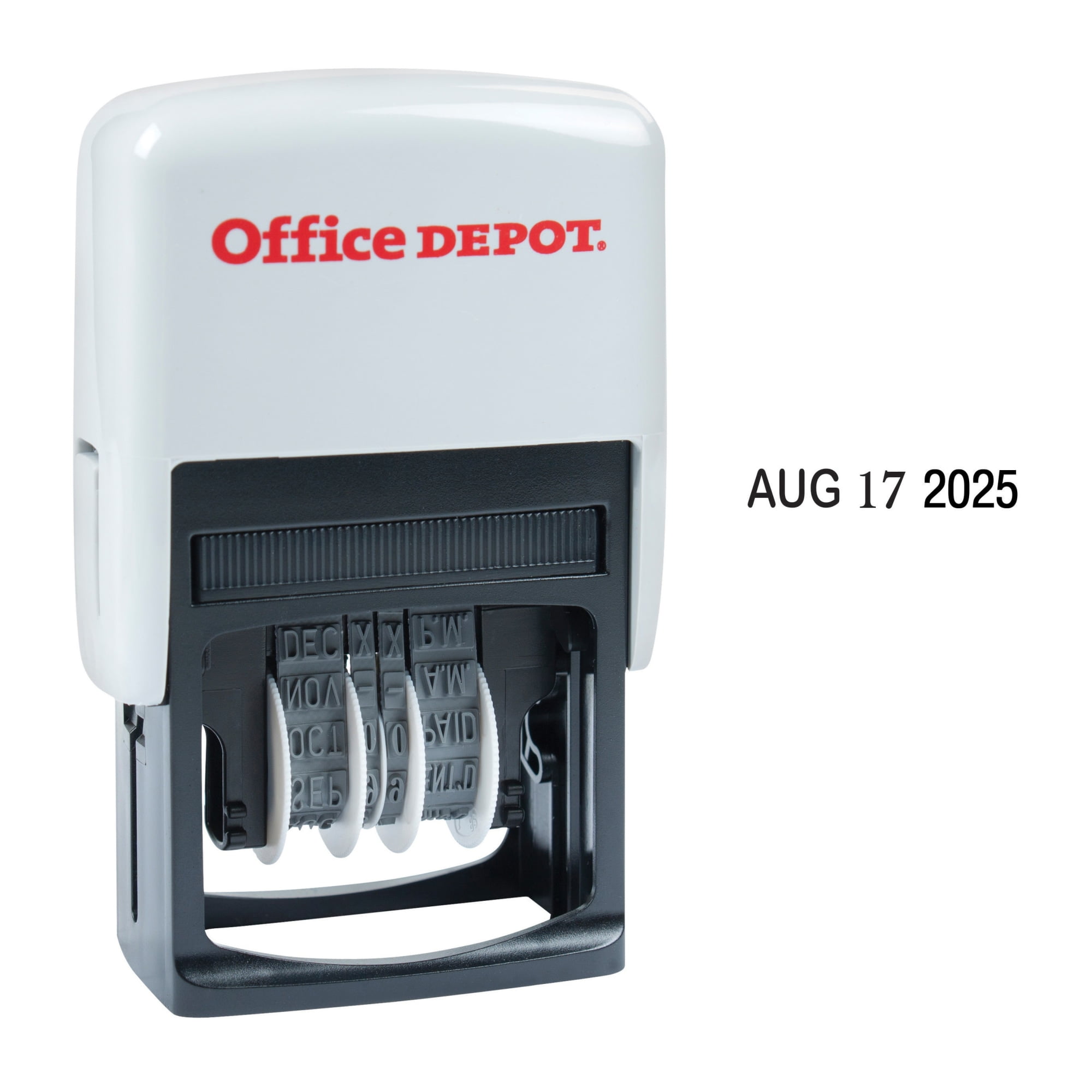 Office Depot Self-Inking Dater With Extra Pad, Black Ink, 032534 ...