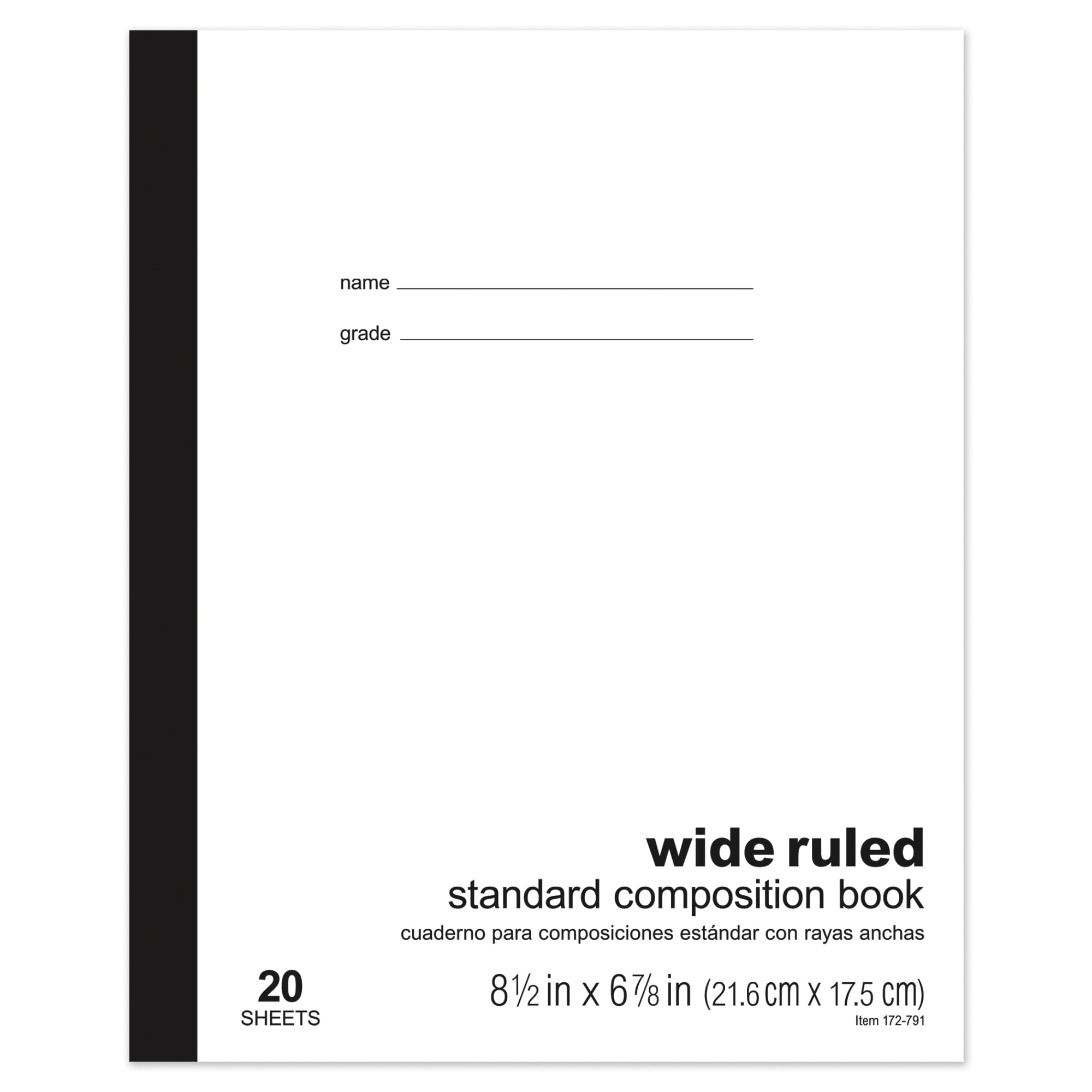 Office Depot Standard Composition Book, 6 7/8in. x 8 1/2in., Wide Ruled ...