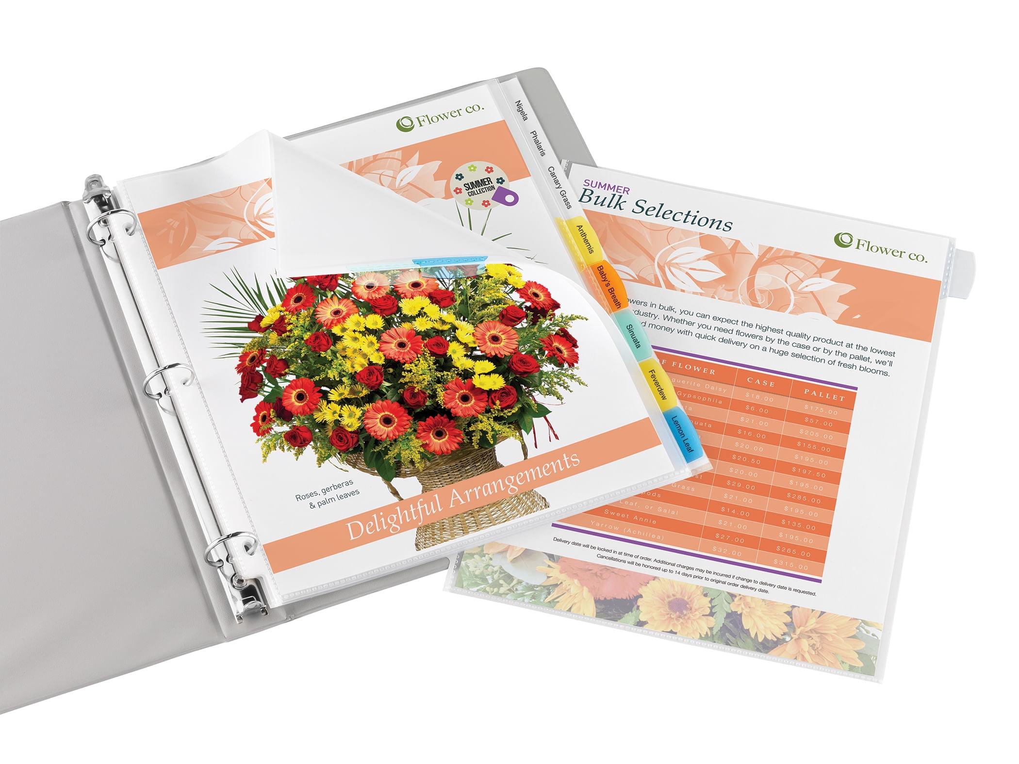 Office Depot Tabbed Sheet Protectors, 8-Tab, Assorted Colors, 534786 ...