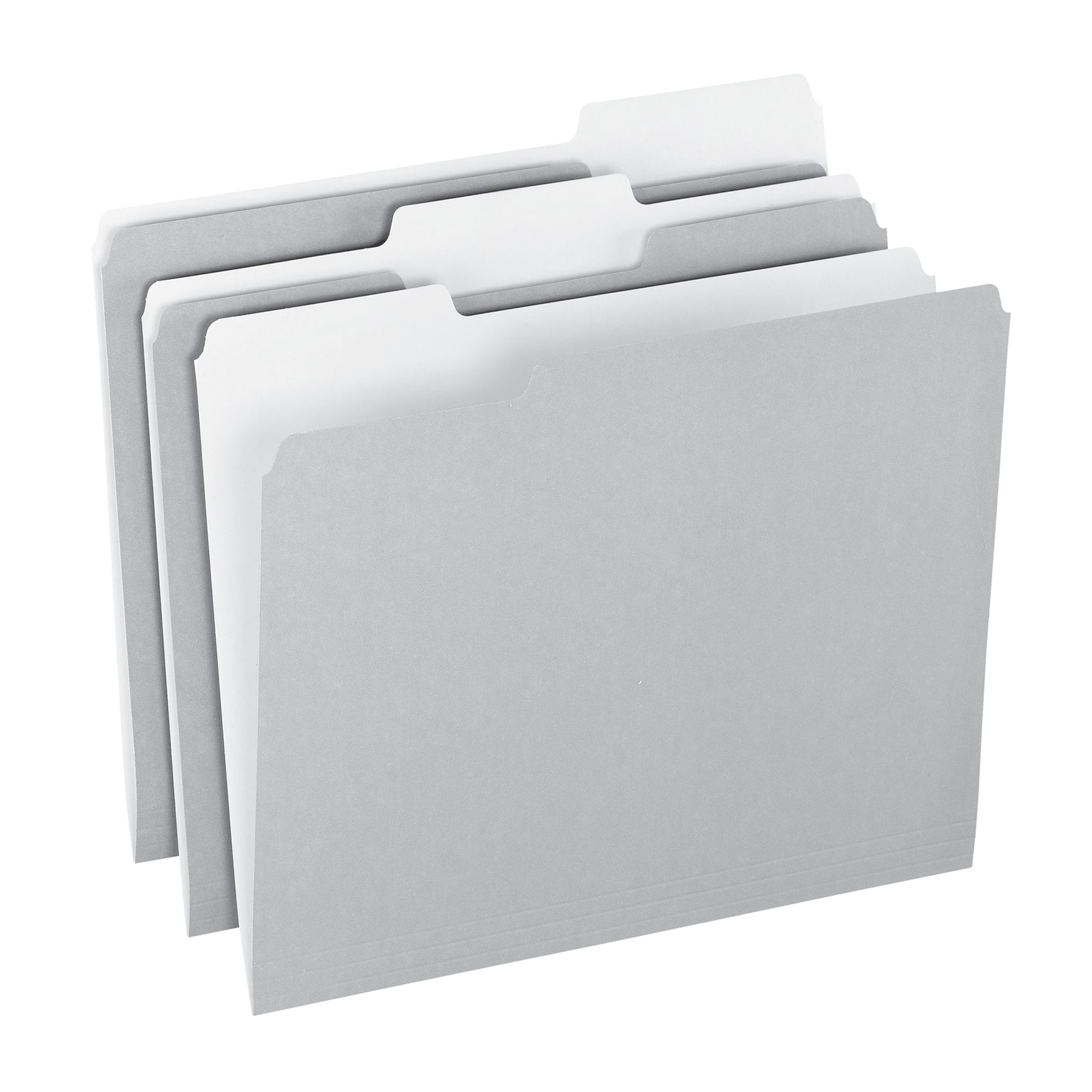 Office Depot Top Tab Color File Folders, 1/3 Cut, Letter Size, Gray ...