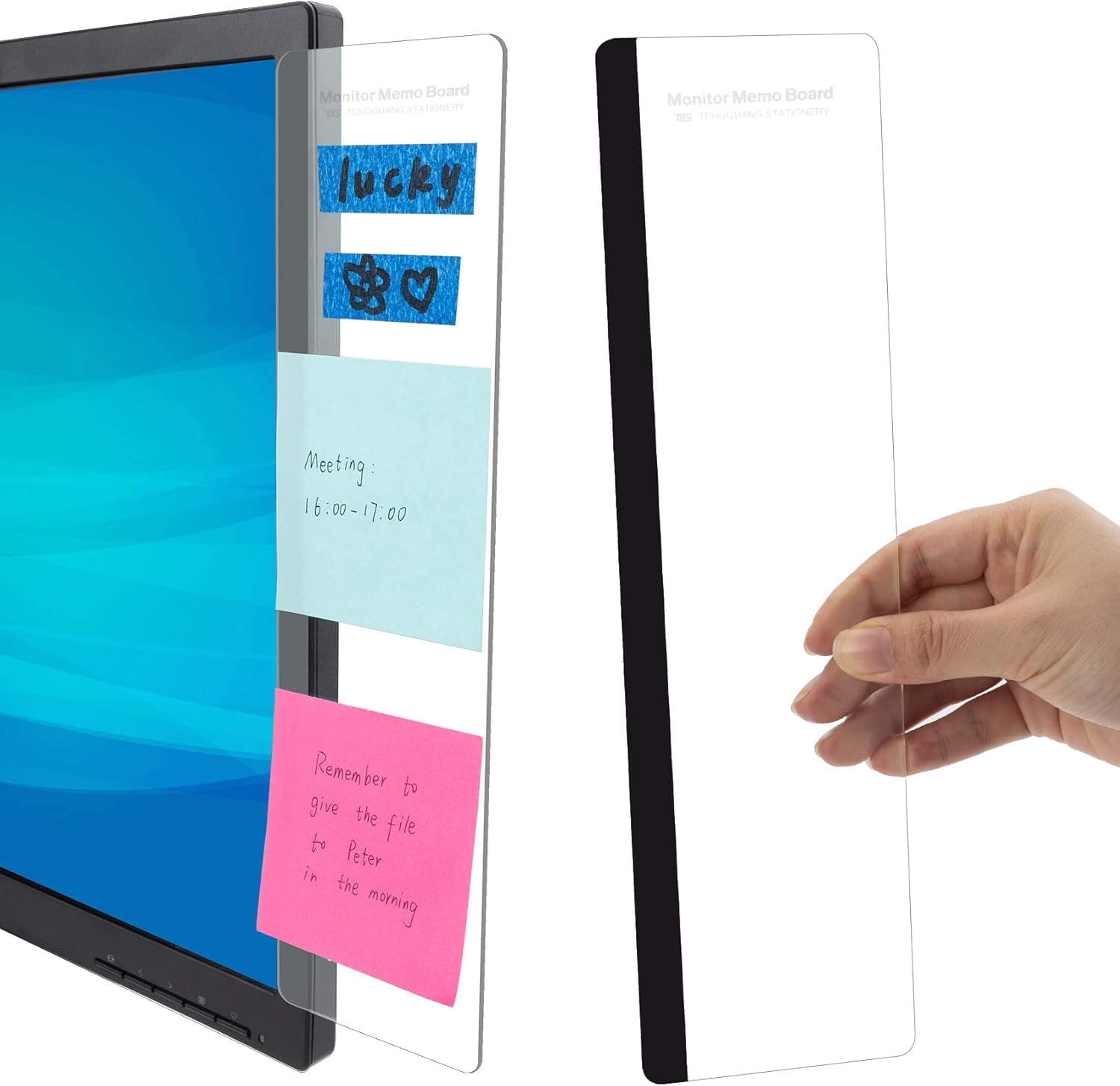 Office Desk Accessories 2pcs Computer Monitor Memo Board Message Board ...