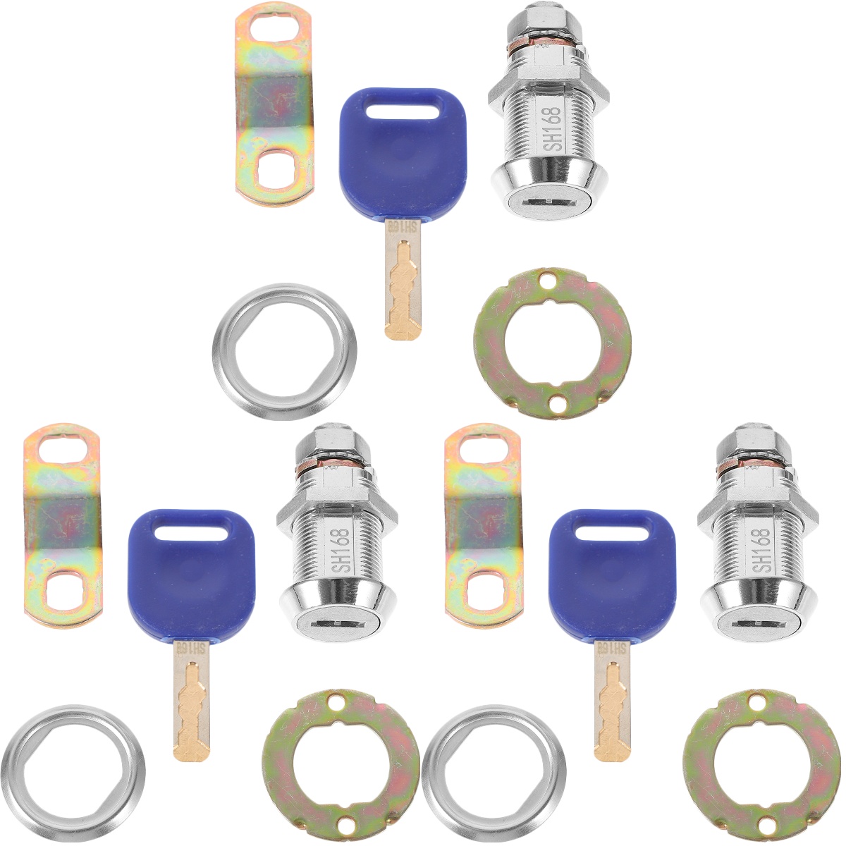 Office Desk Accessories 3 Sets Lock for Lockers File Cabinet Safety ...