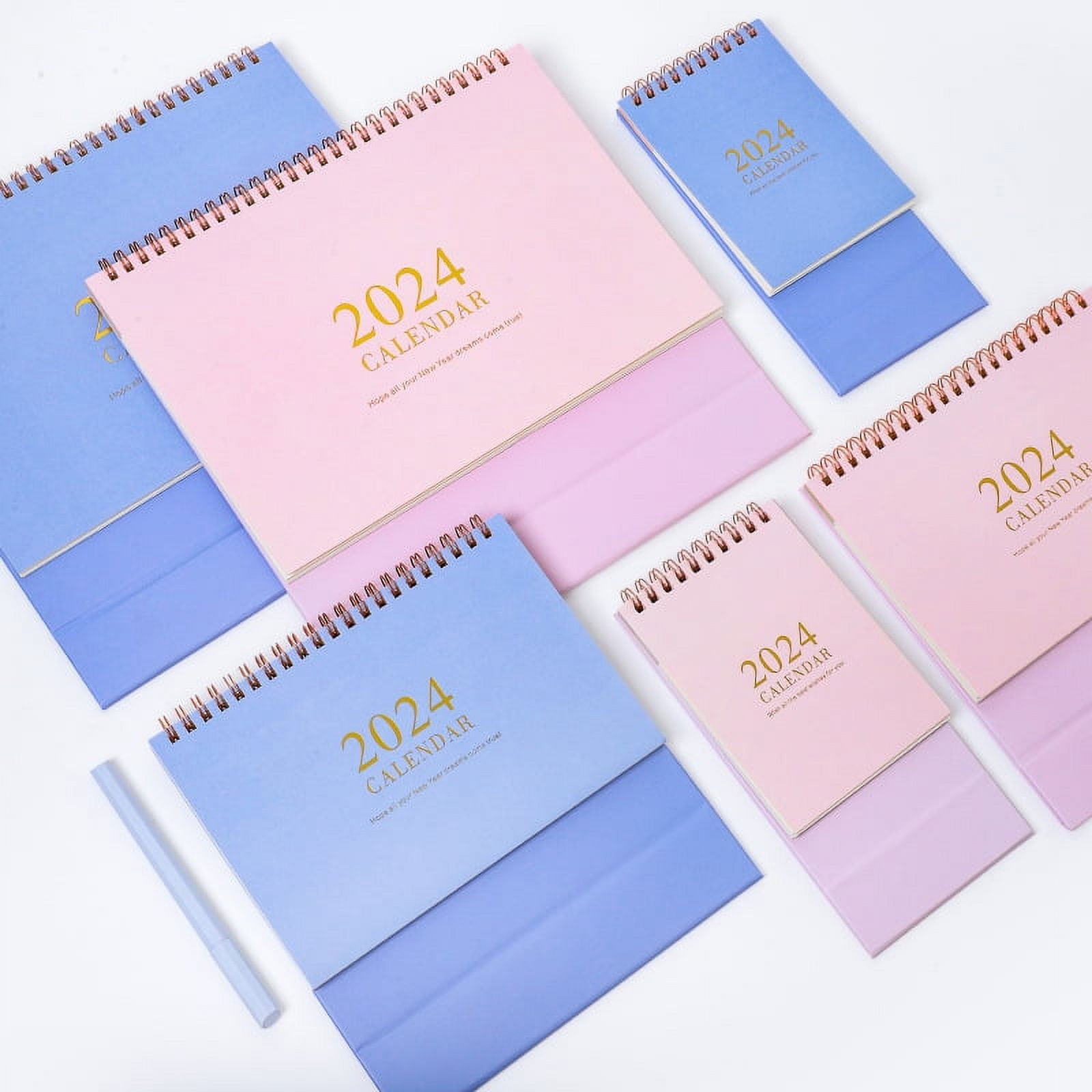 Office Desk Calendar Paper Made 2024 Calendar Freestanding Simple ...