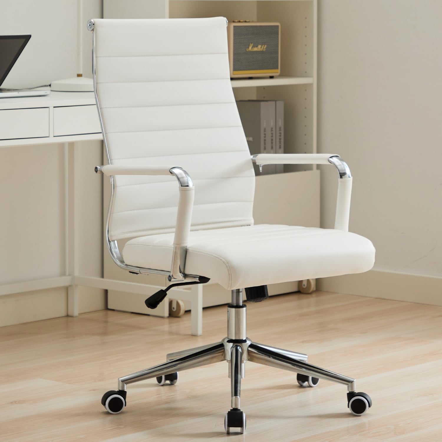 Office Desk Chair Leather Conference Room Chairs with Wheels Executive ...