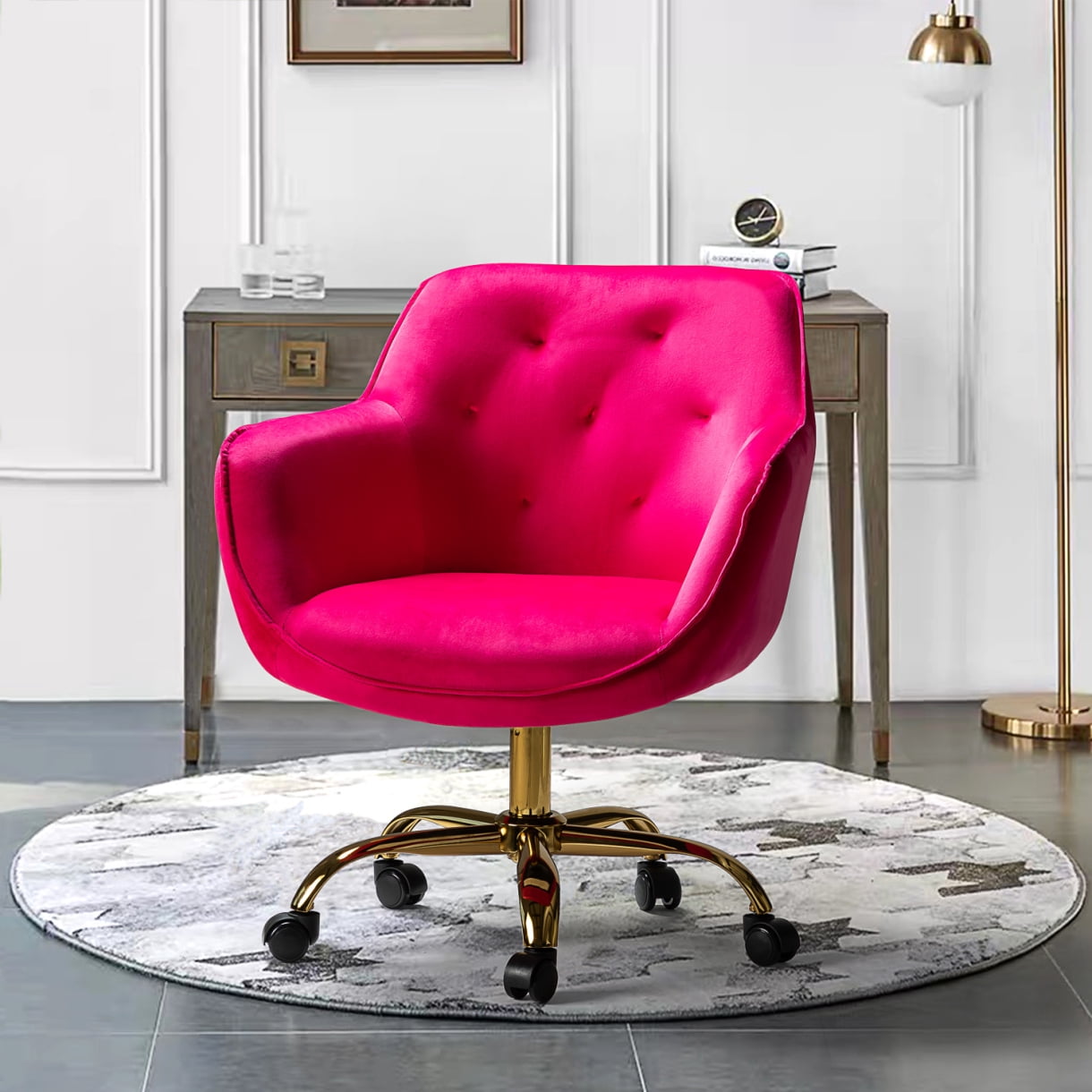 Swivel Task Chair with Metal Base, Modern Adjustable Lift Office Chair ...