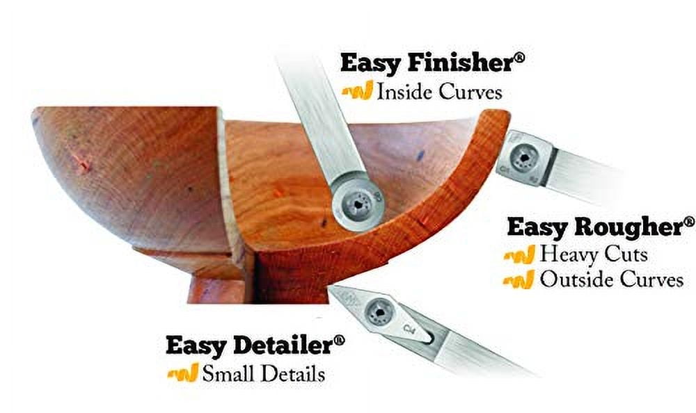Easy Wood Tools Mid-Size Easy Rougher (2200) Woodturning Tool with ...
