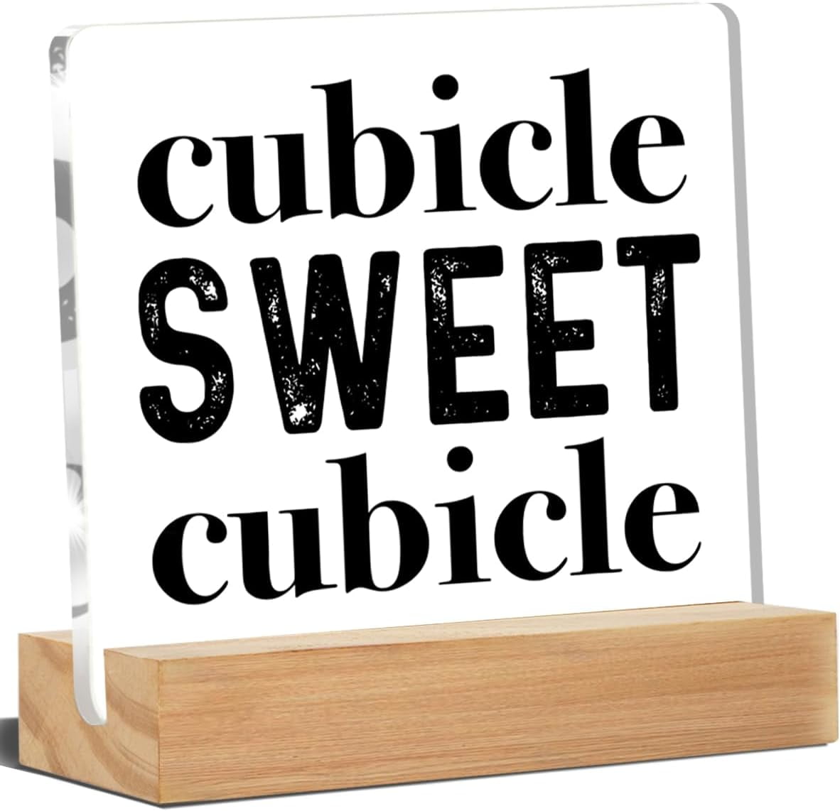 Office Desk Decor, Cubicle Signs for Office, Cubicle Sweet Cubicle ...