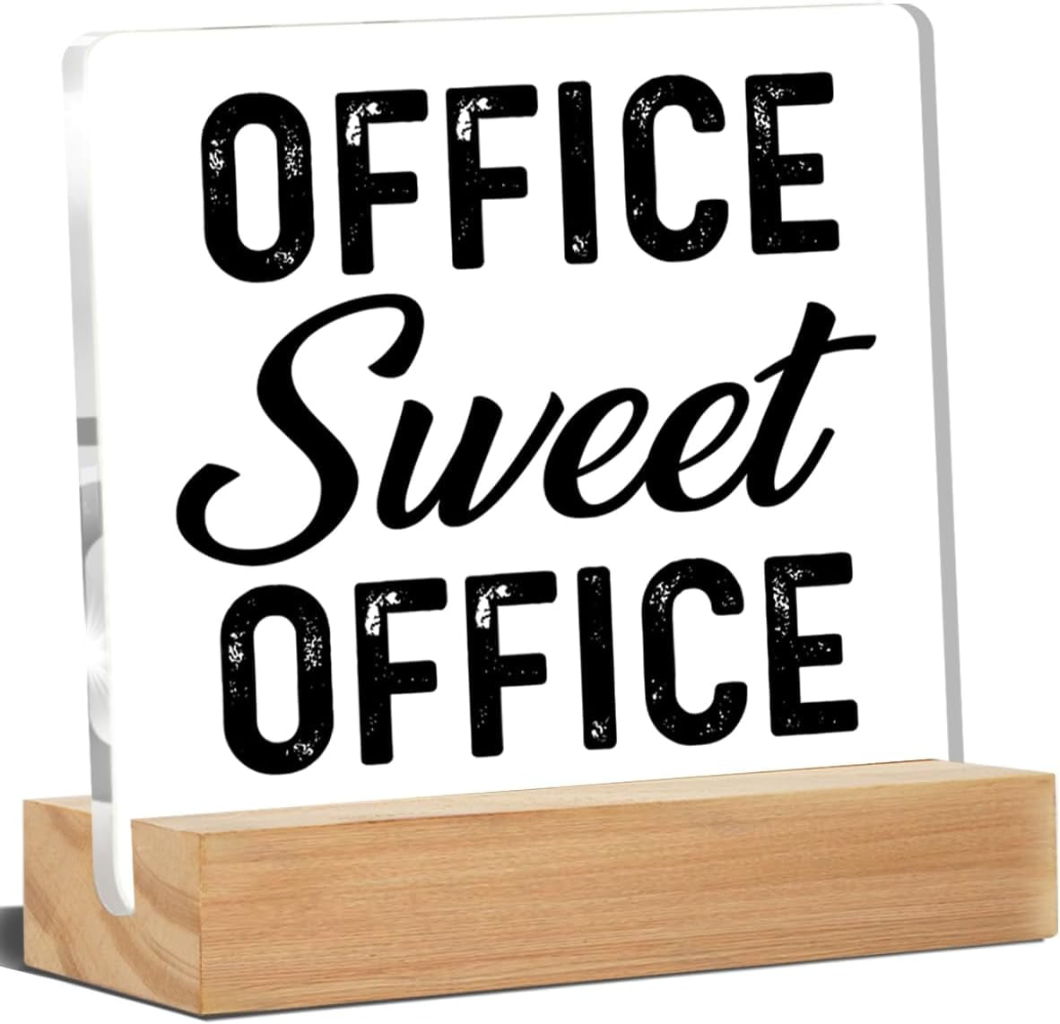 Office Desk Decor, Office Signs Office Sweet Office Acrylic Desk Plaque ...