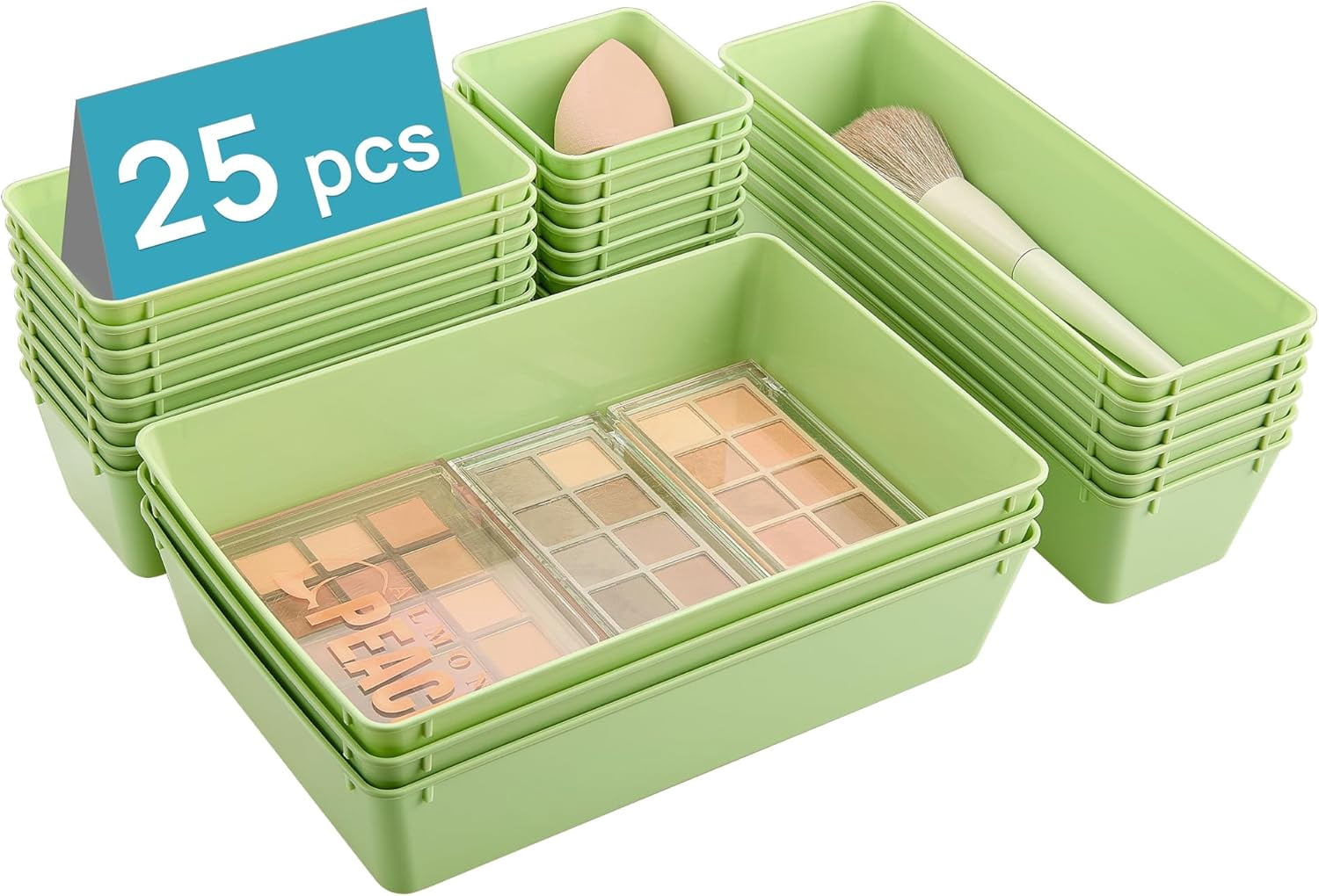 Office Desk Drawer Organizers Set, Versatile Plastic Drawer Organizer ...