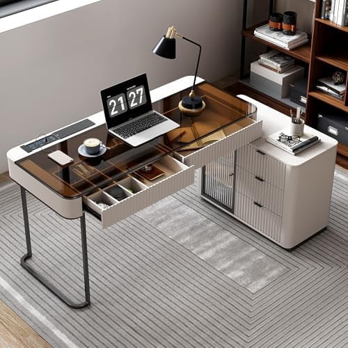 Office Desk, Very Easy to Assemble，Computer Desk, Home Telescopic ...