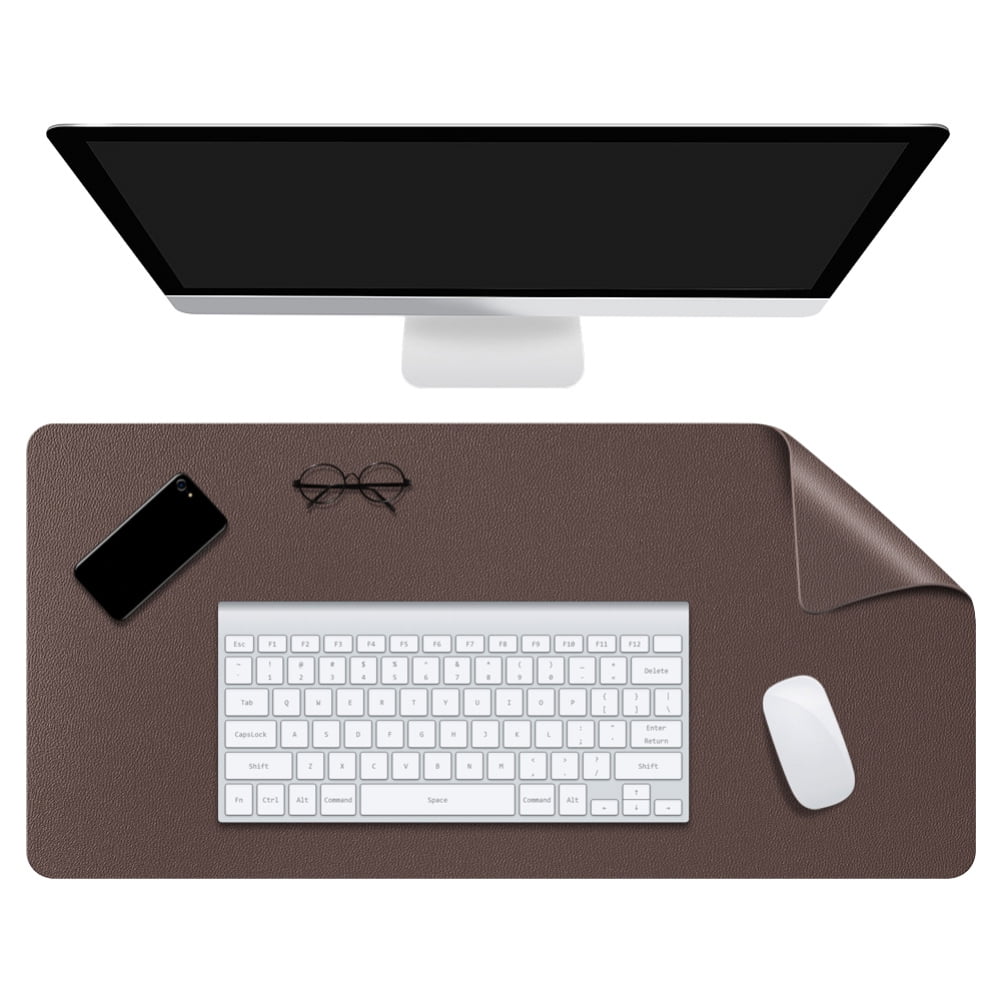 Office Desk Pad, Natural Cork & PU Leather Dual Side Large Mouse Pad ...