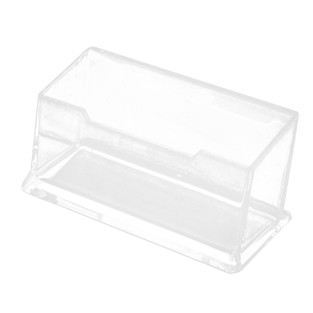 Office Desk Plastic Clear Name Card Holder Case Stand - Walmart.com