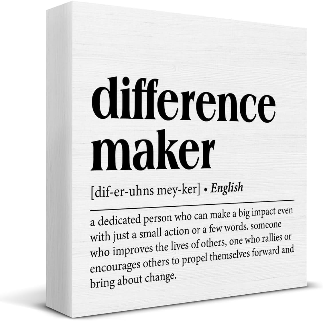 Office Desk Signs, Difference Maker Signs Rustic Difference Maker ...