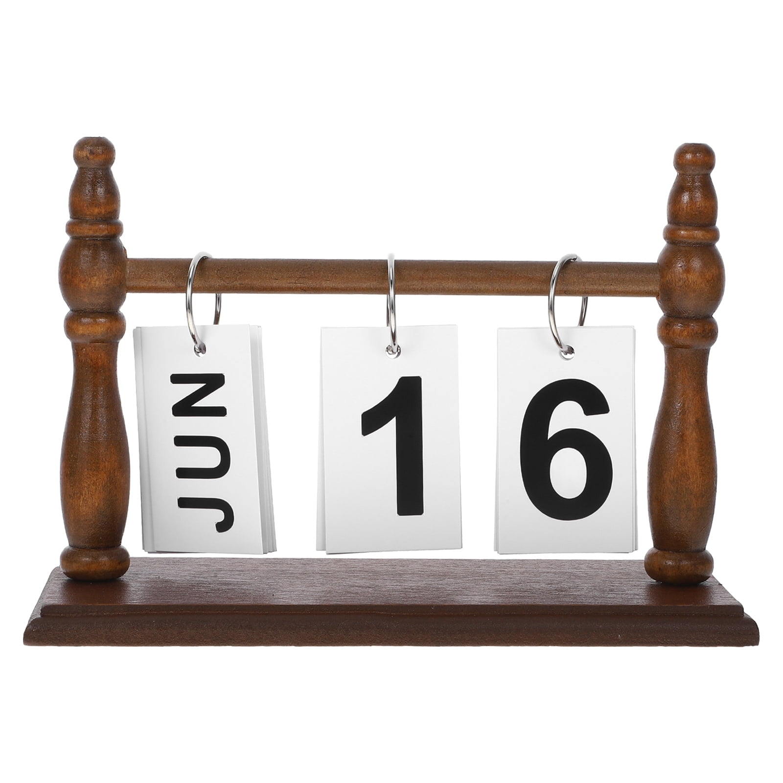 Office Desk Standing Calendar Wooden Based Calendar Cardboard Flipped ...