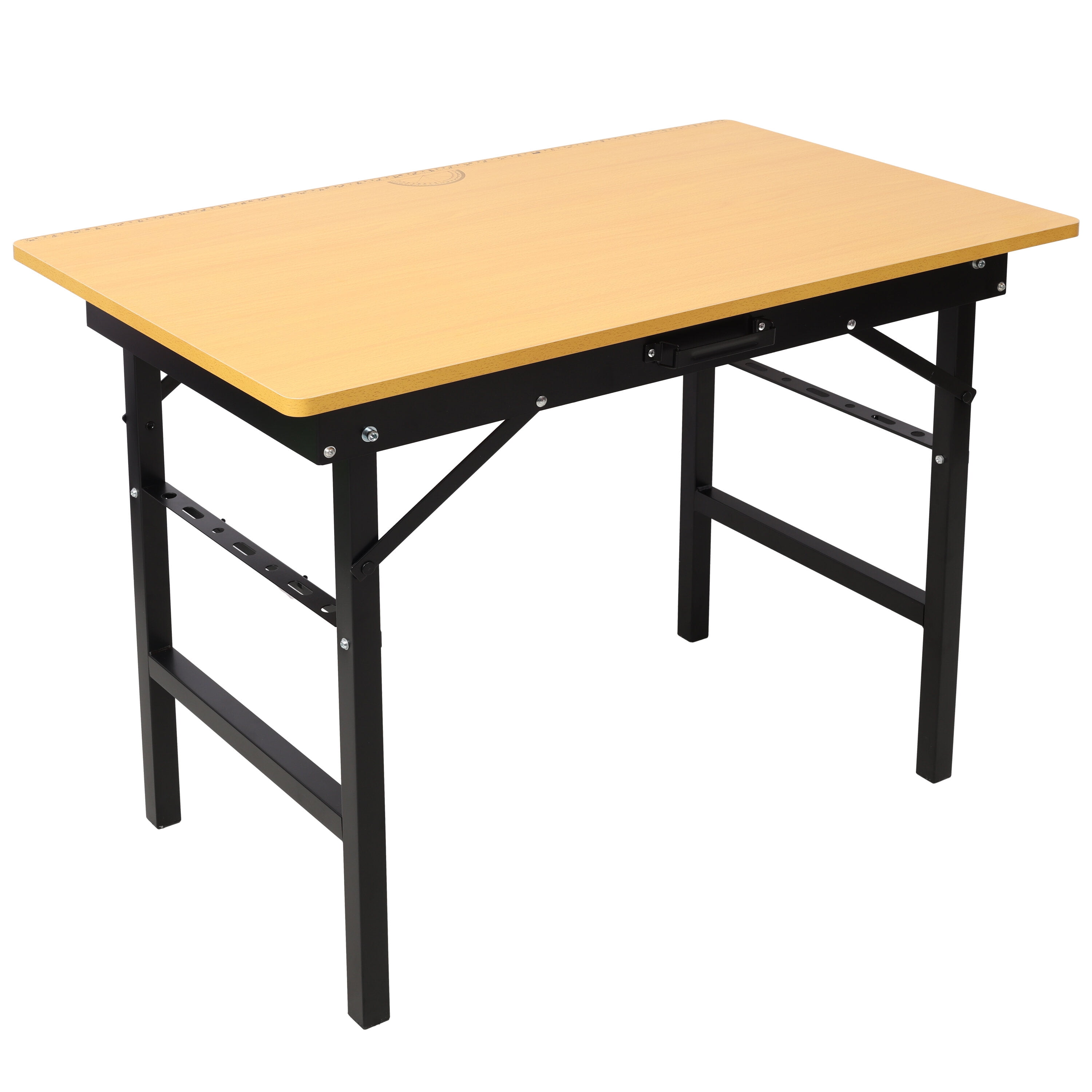 Office Desks Portable Folding Work Table with Measuring Tape and Angle ...