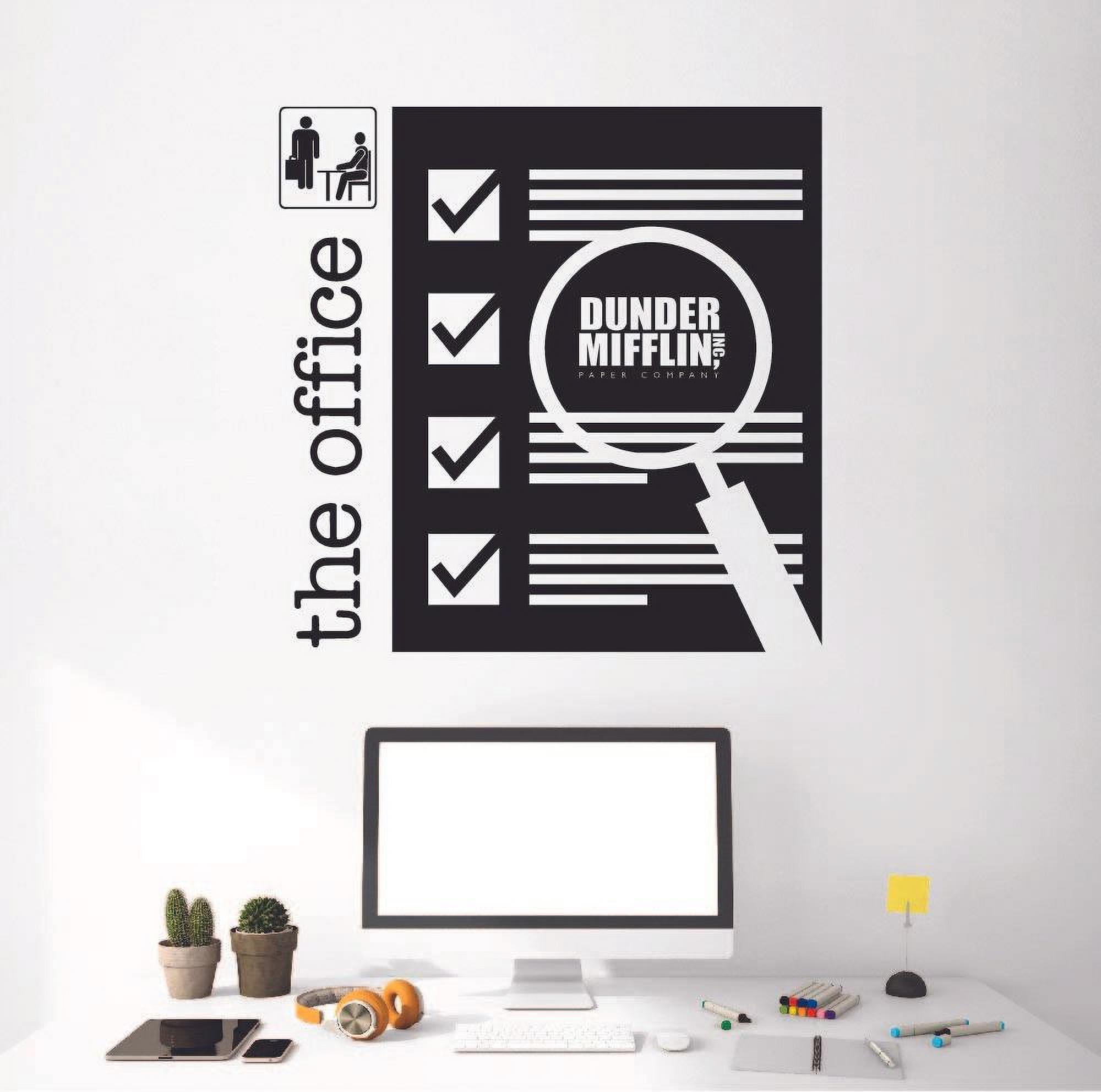 The Office Dunder Mifflin Checklist TV Show Series Quote Wall Stickers ...