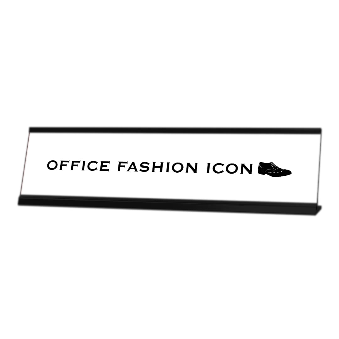 Office Fashion Icon, Black Frame, Desk Design (2x8) - Walmart.com