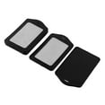 Office Faux Leather Vertical Name Tag ID Badge Card Holders Container ...