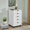 Adeptus Original Roll Cart, Solid Wood, 6 Drawer Roll Cart, Black ...